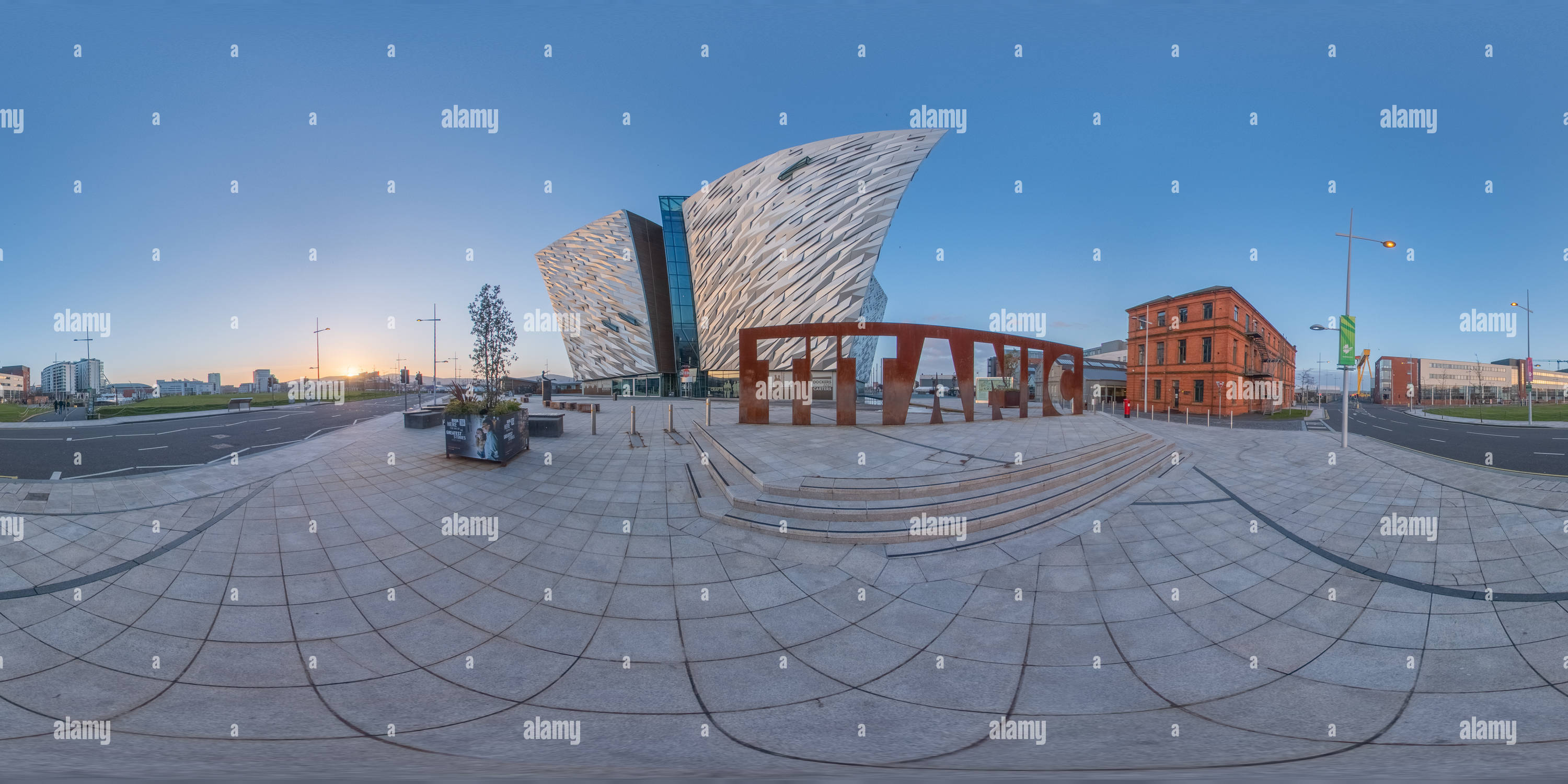 360° view of Titanic Belfast, Northern Ireland - Alamy