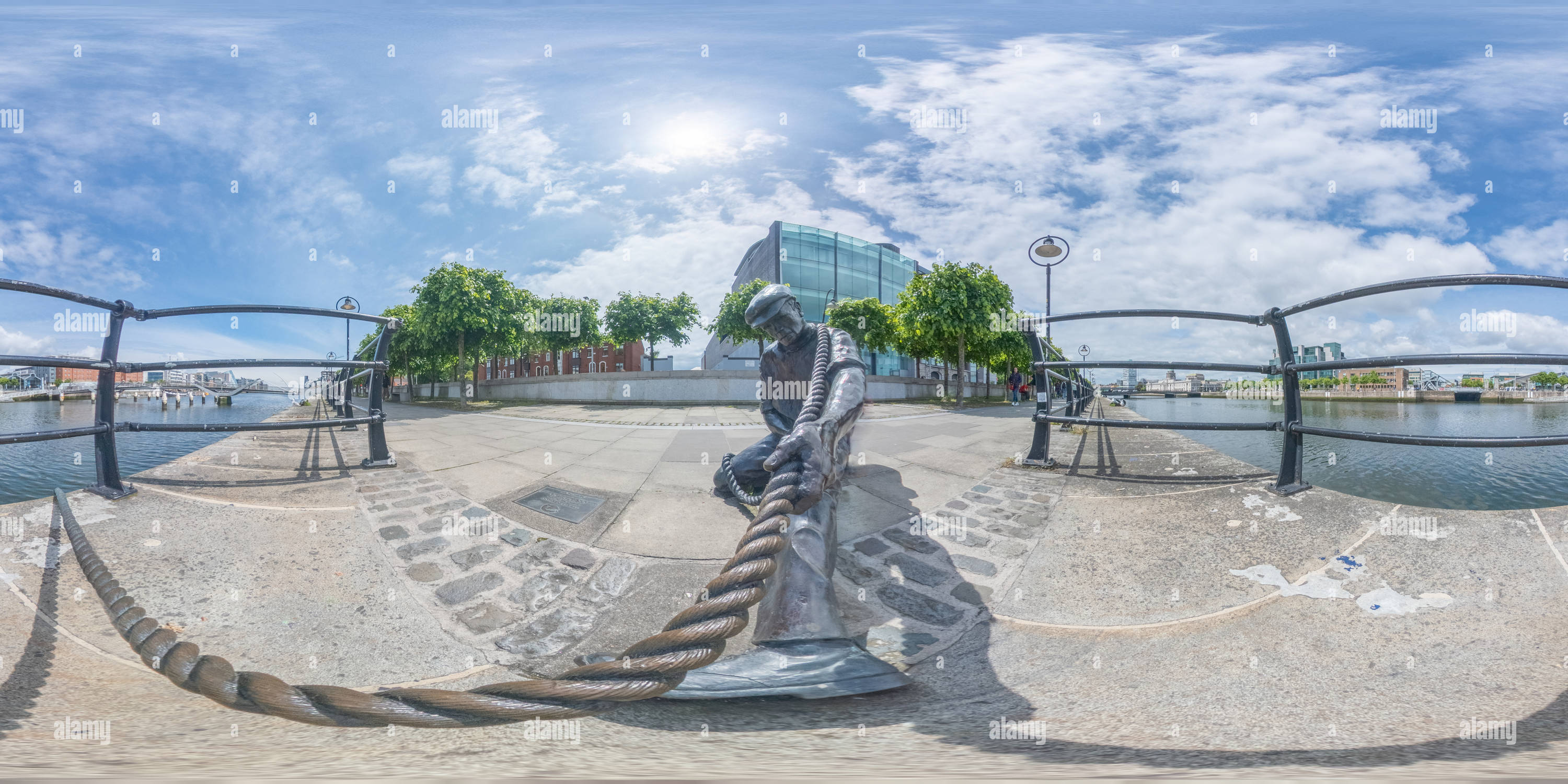 360° view of The Linesman Sculpture, City Quay, Dublin, Ireland - Alamy
