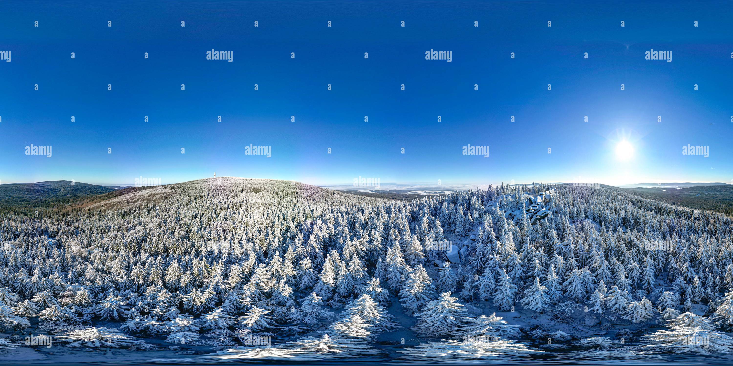 360° view of Winter im Fichtelgebirge - Alamy
