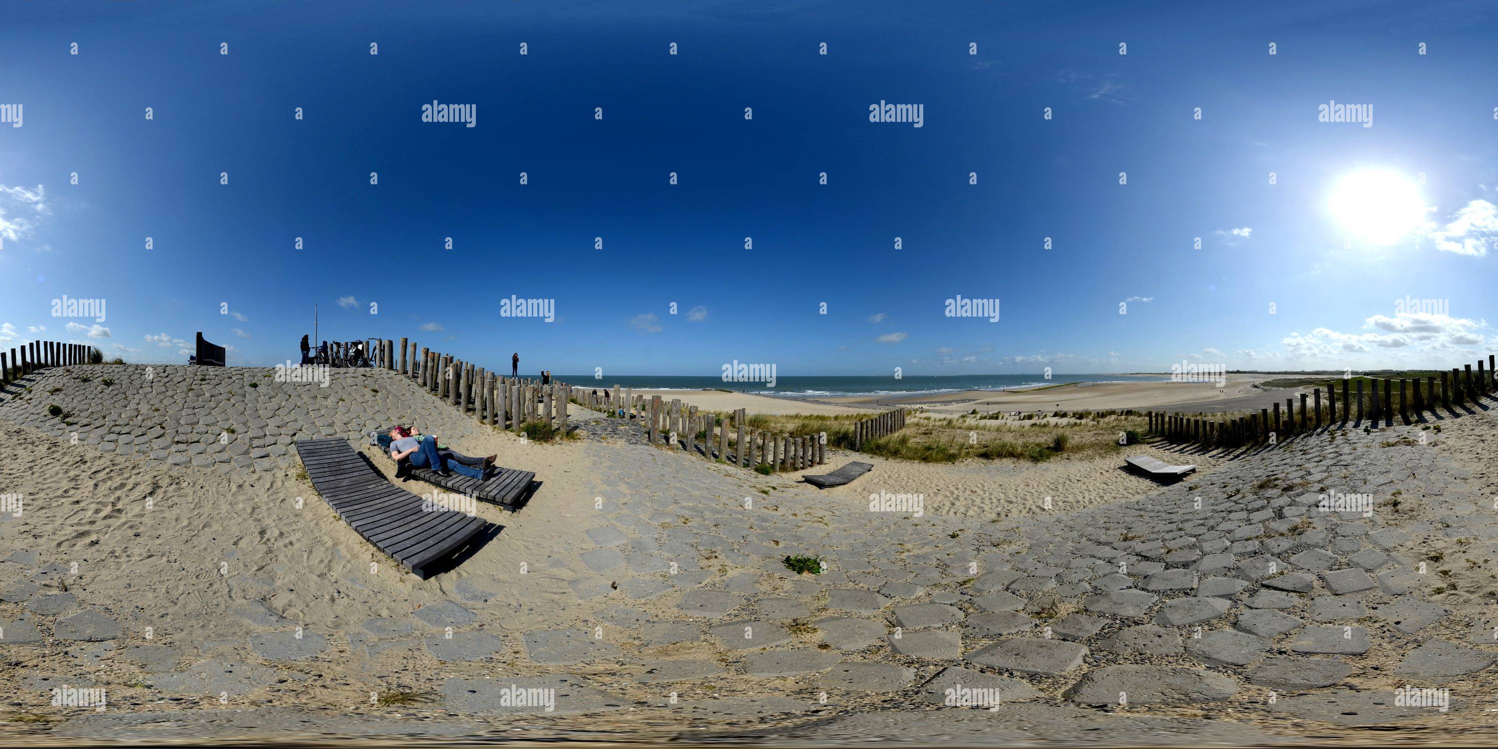 360° view of Panoramablick Bucht Nieuwvliet-Bad - Alamy