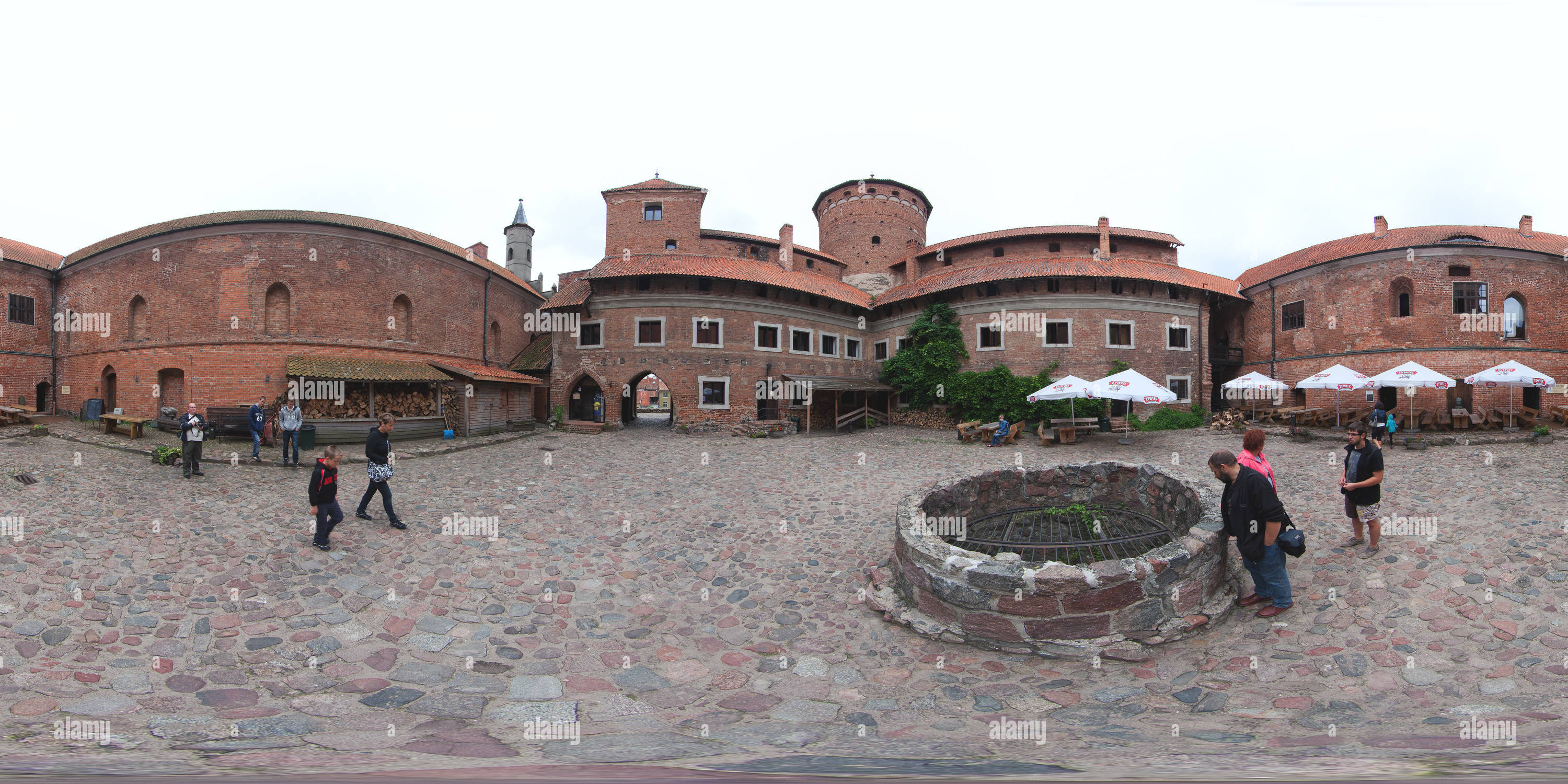 360° view of Reszel castle , main square - Alamy