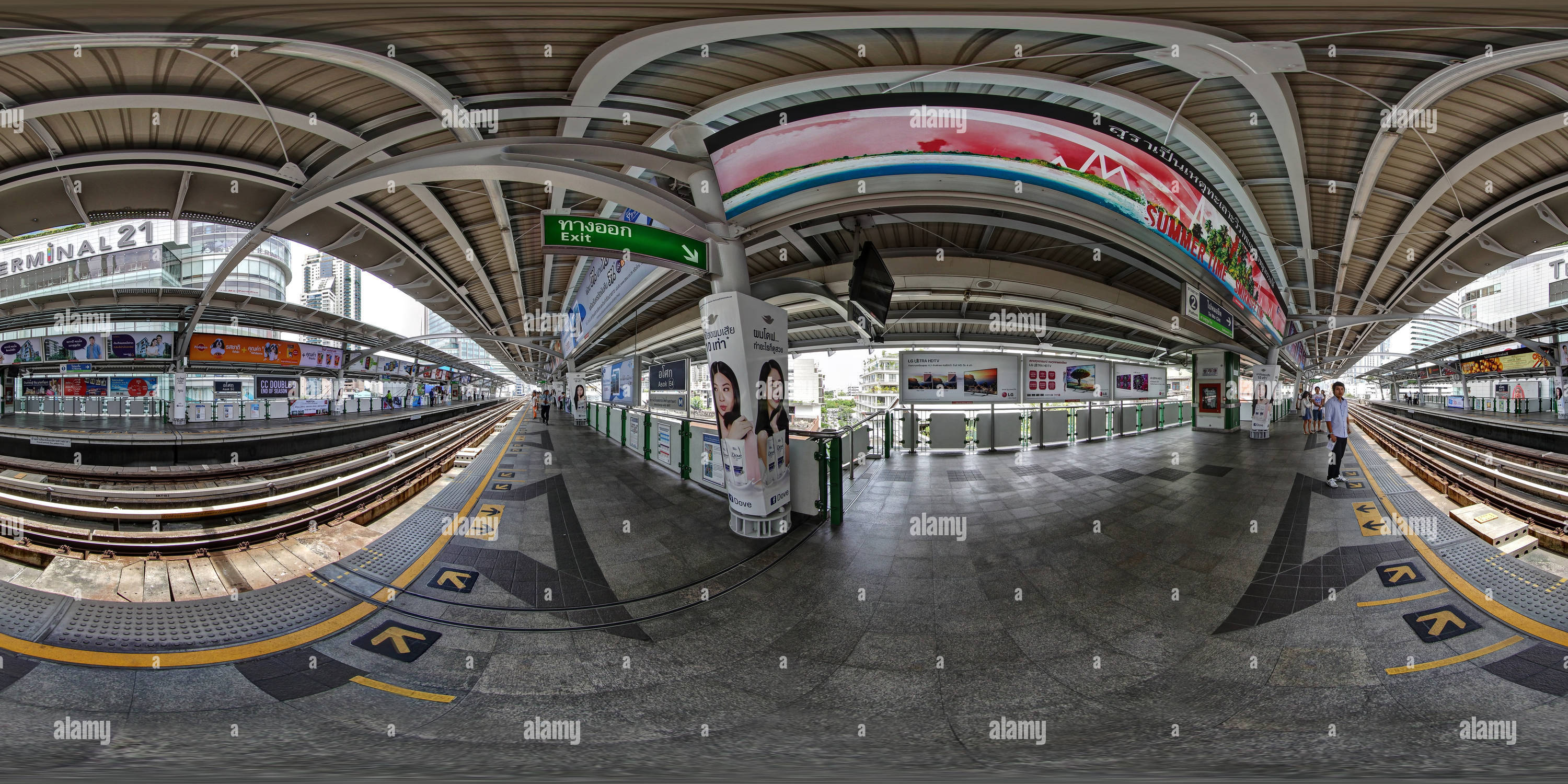 360° view of Asok BTS Station Bangkok - Alamy