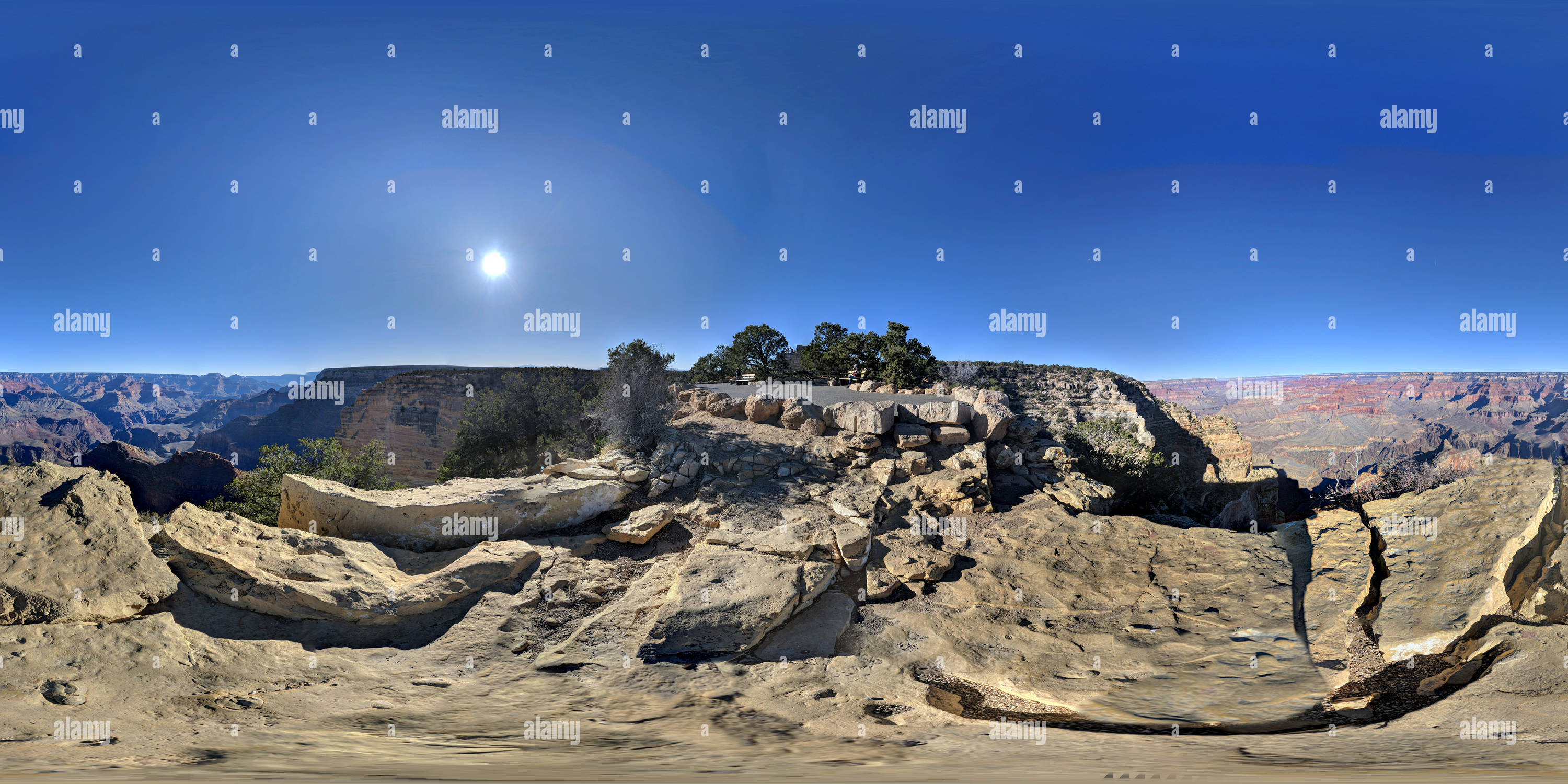 360° view of 360 spherical pano at Powell Pt at Grand Canyon - Alamy