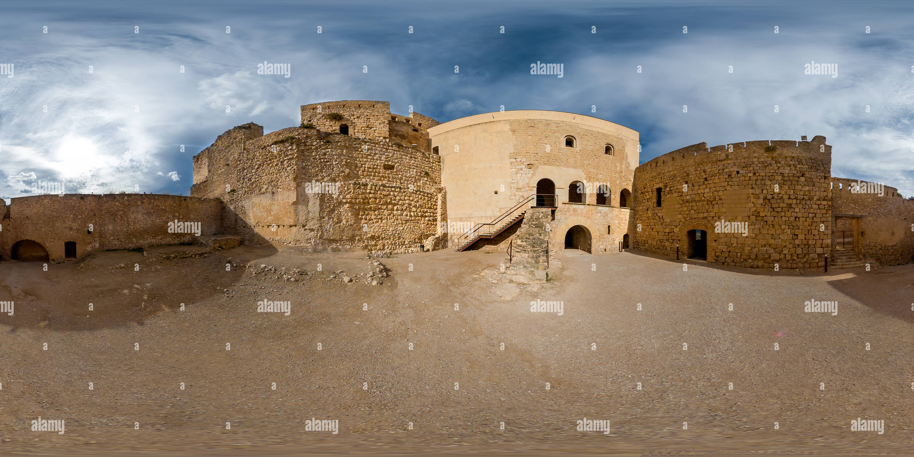 360° view of Miravet Templar Castle 360vr Catalonia Spain 02 - Alamy