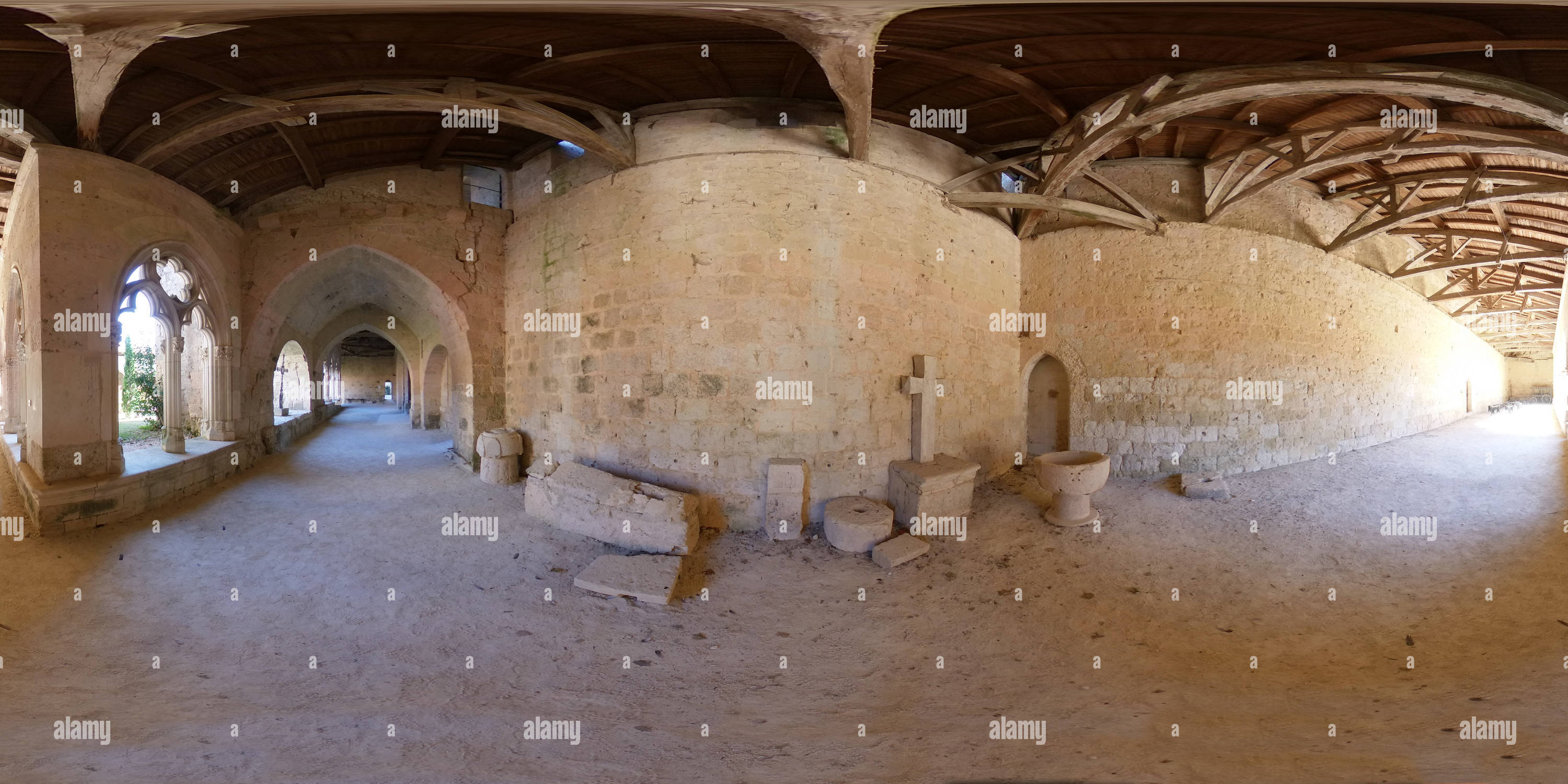 Medieval cloister historical heritage archeology hi-res stock ...