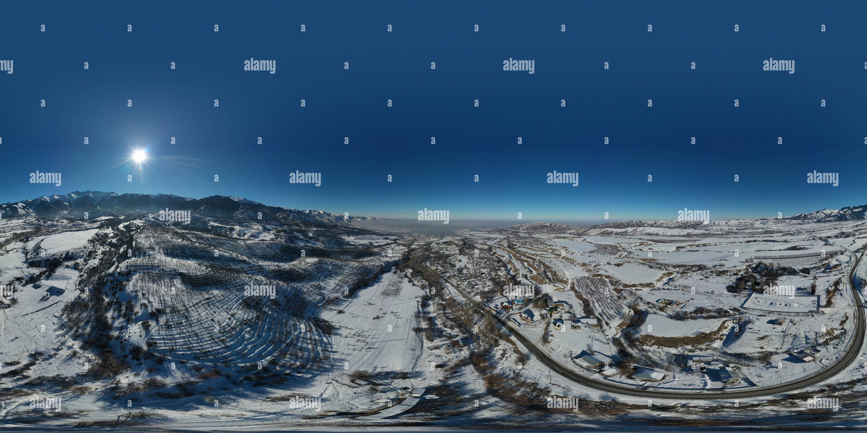 360° view of Talgar county river-4 - Alamy