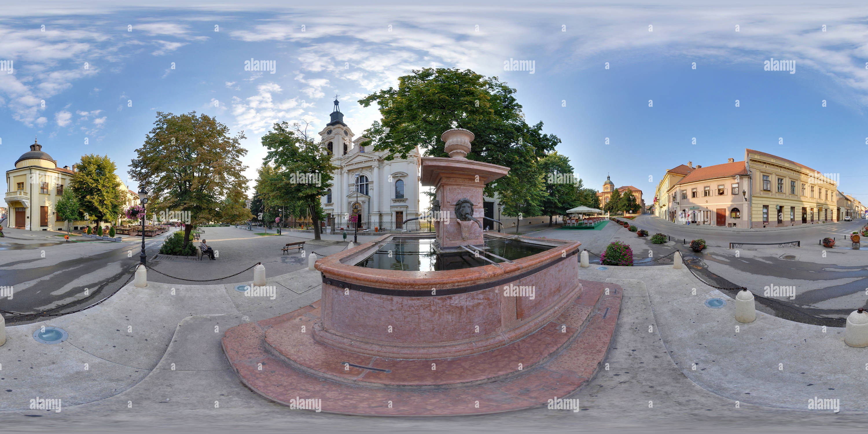 360° view of Sremski Karlovci, cesma 4 lava - Alamy