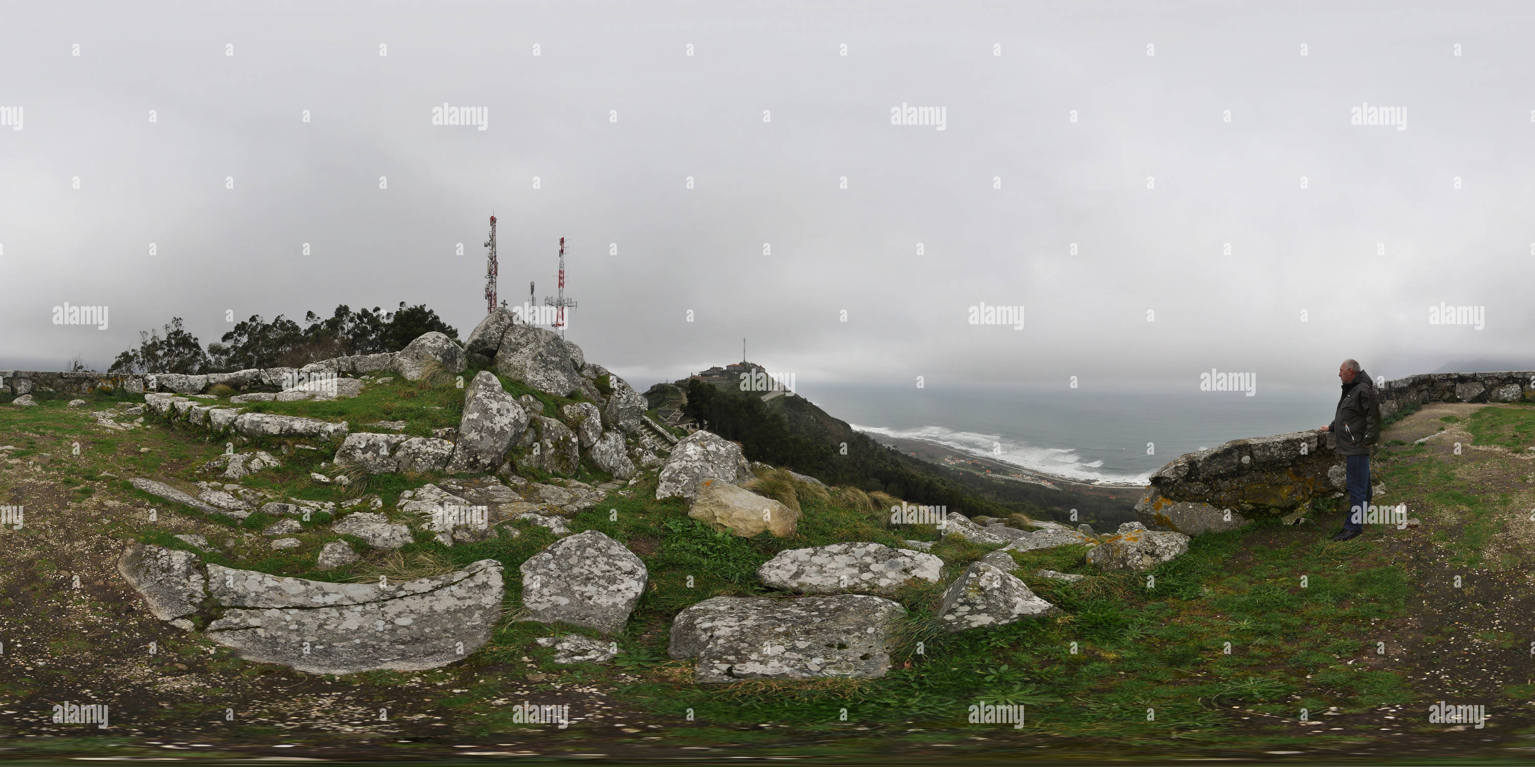 360° view of Monte de Santa Tecla - Alamy