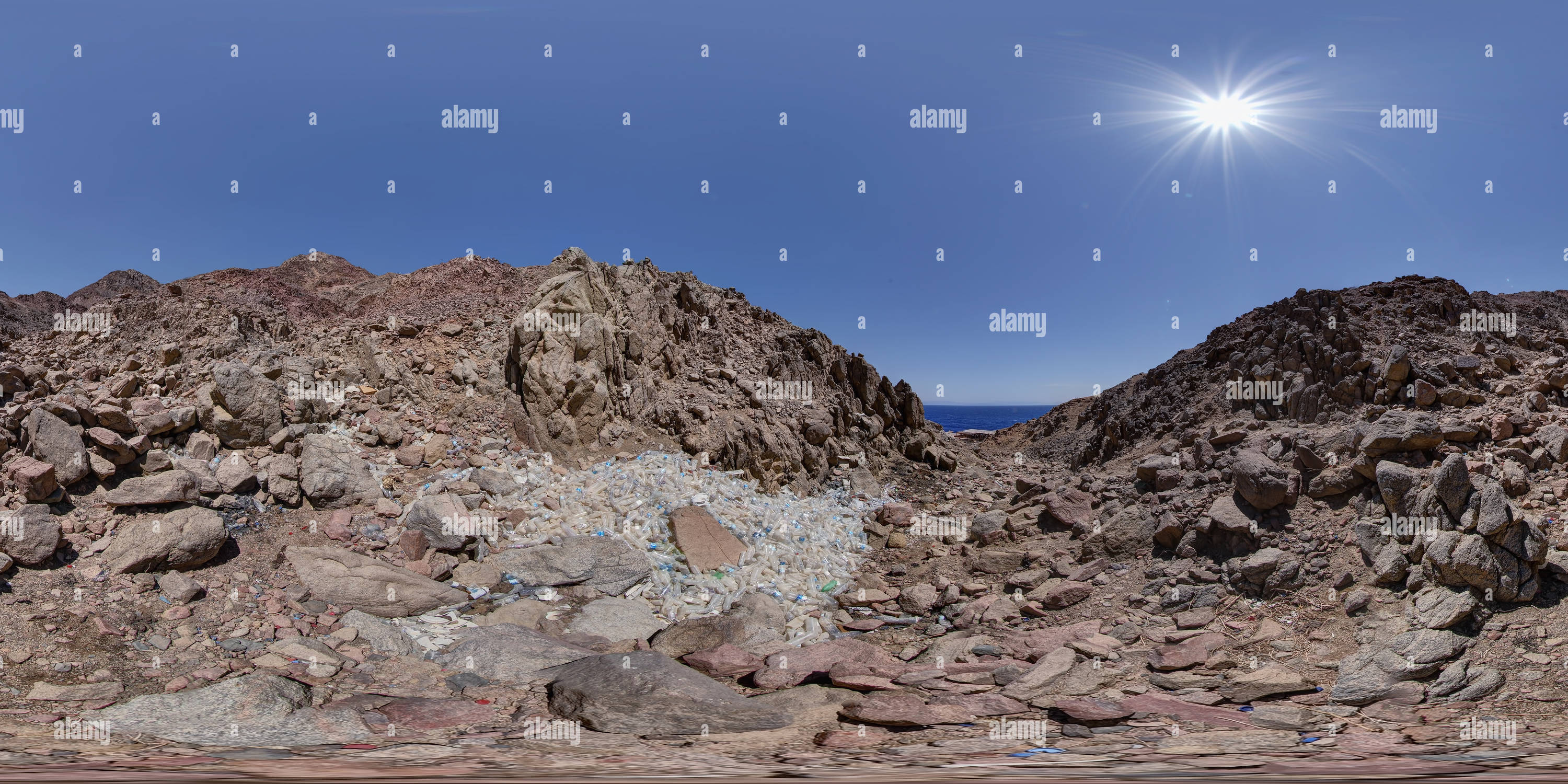 360° view of Plastic Dump (Blue Hole) - Dahab, Egypt - Alamy