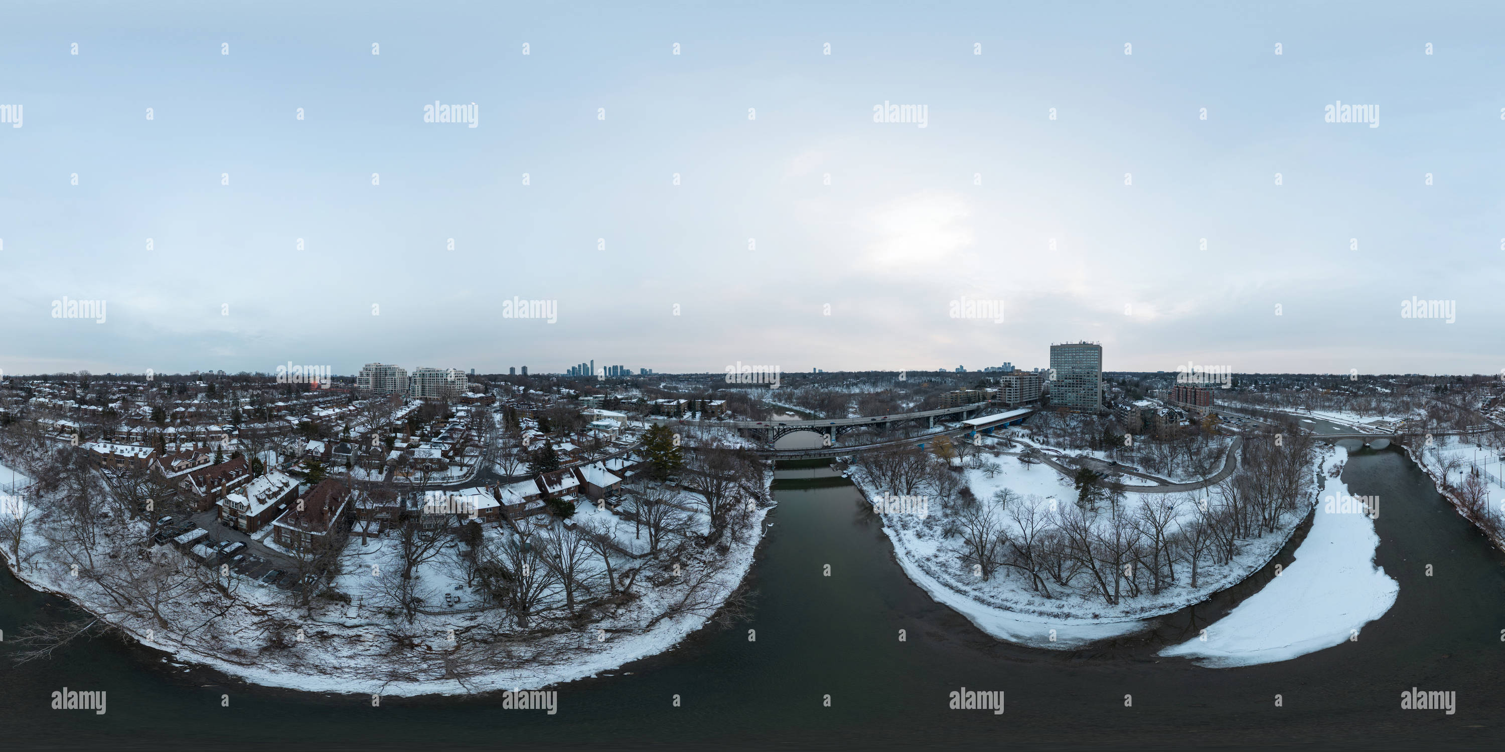 360° view of Humber River at Old Mill, Toronto - Alamy