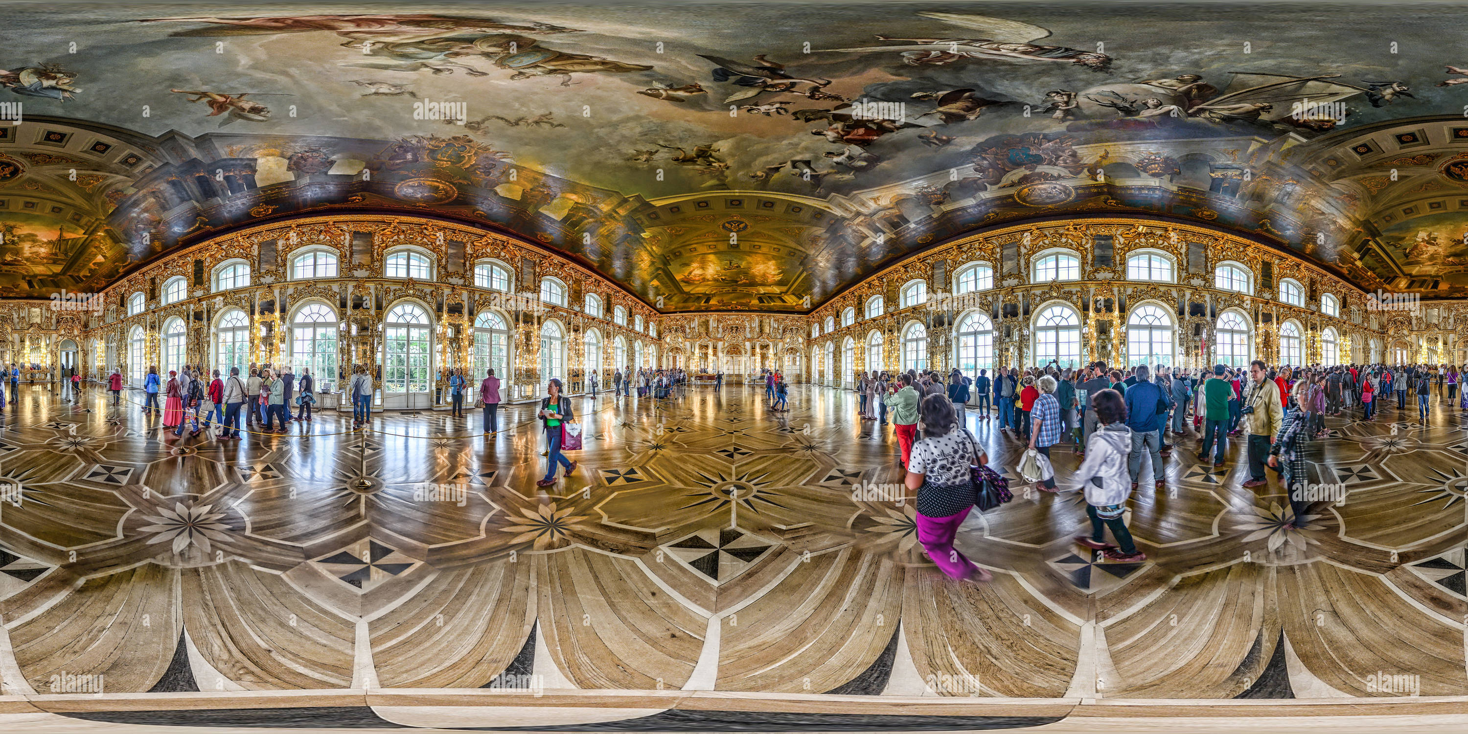 360° view of The Goldern Ballroom Of Cathrines Palace Tsarskoye Selo ...