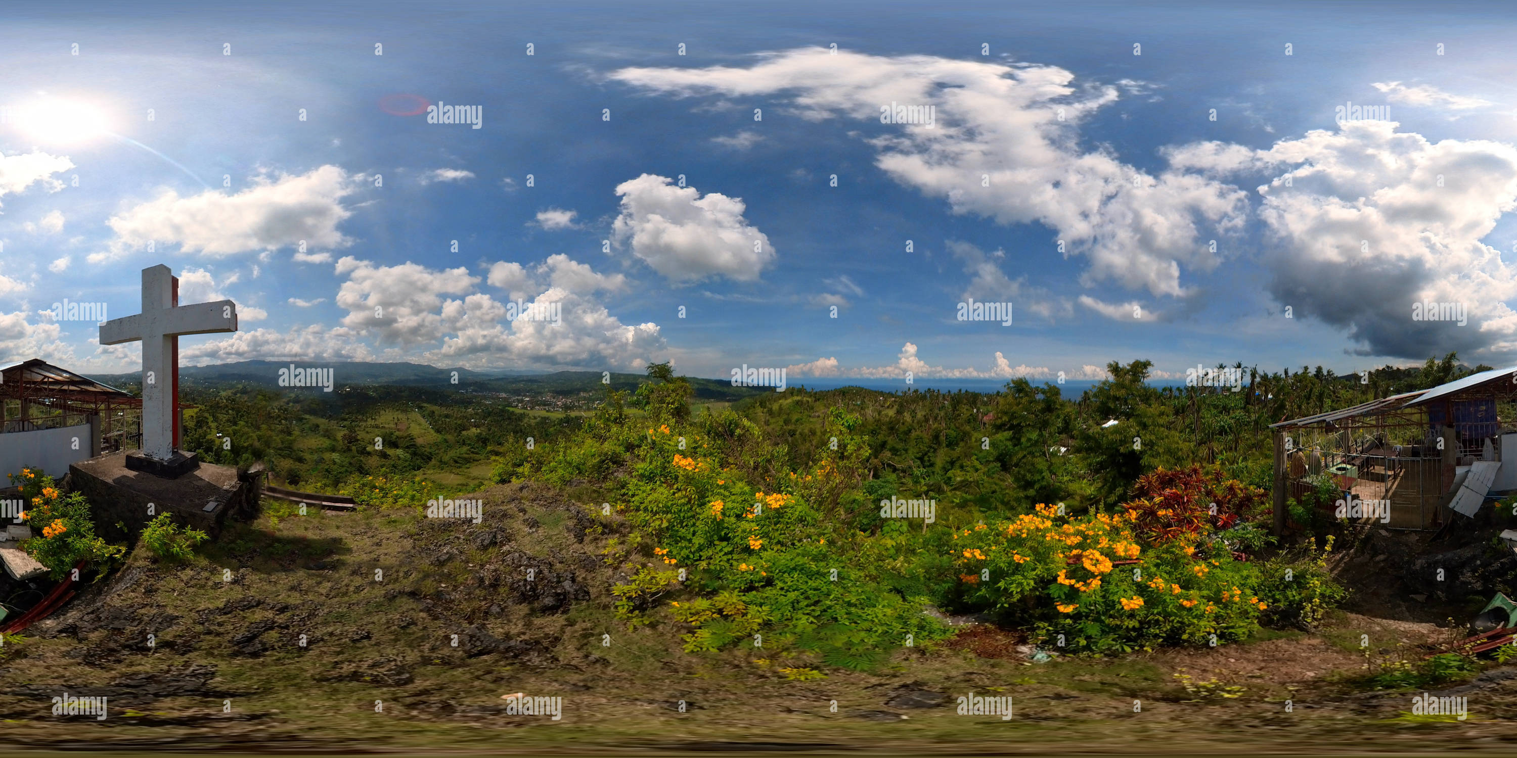360° view of Sta Cruz Chapel in Barili Cebu - Alamy