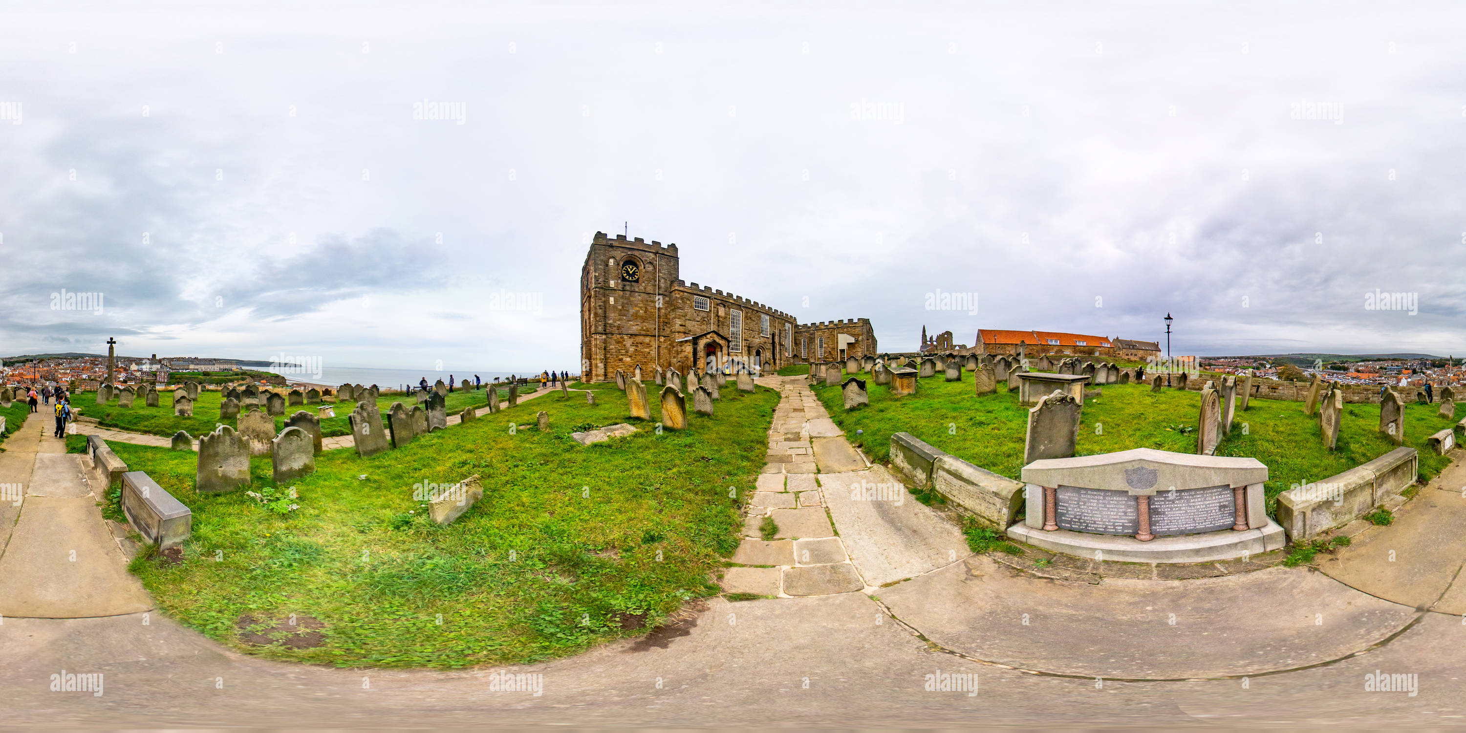 360° view of St Marys Church in Whitby, North Yorkshire - Alamy