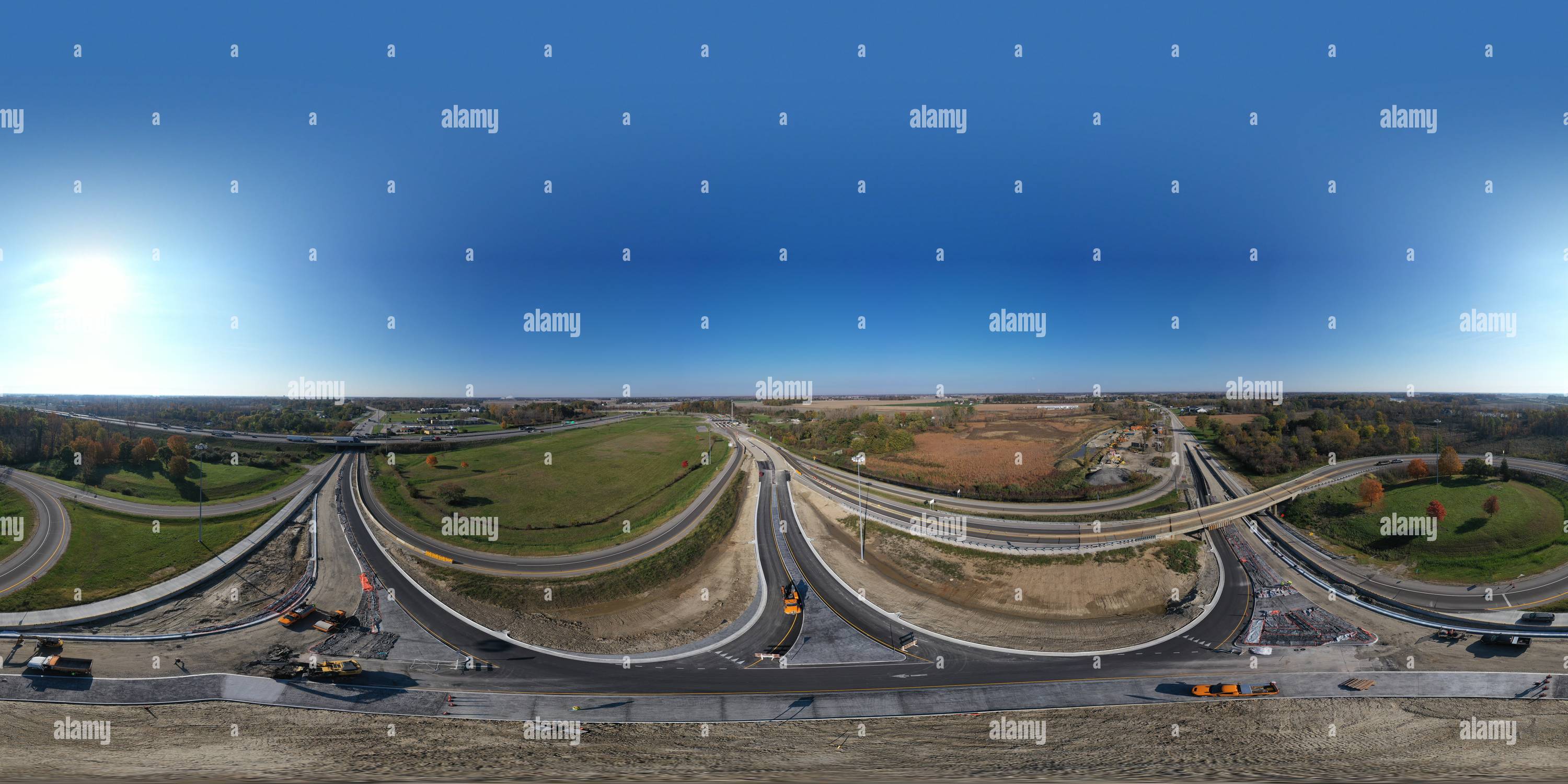 360° view of Rte 53 Round About - Alamy