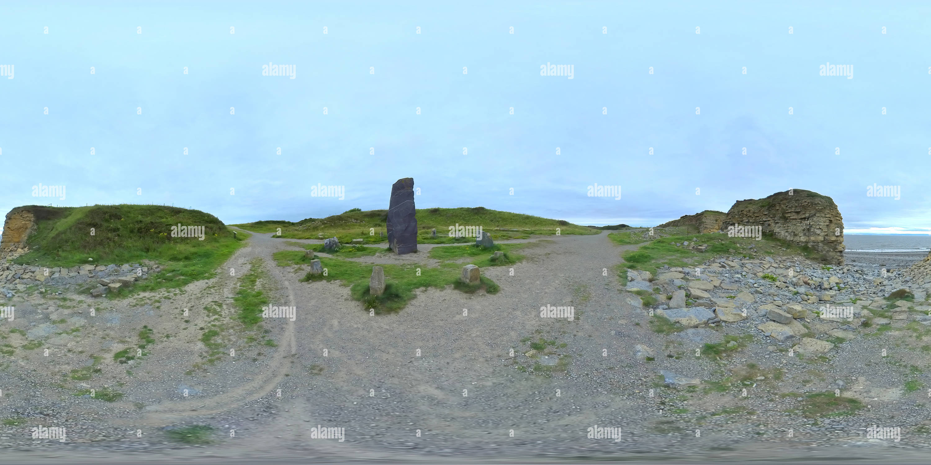 360° view of Rhoose Point Nature Reserve, South Wales UK - Alamy