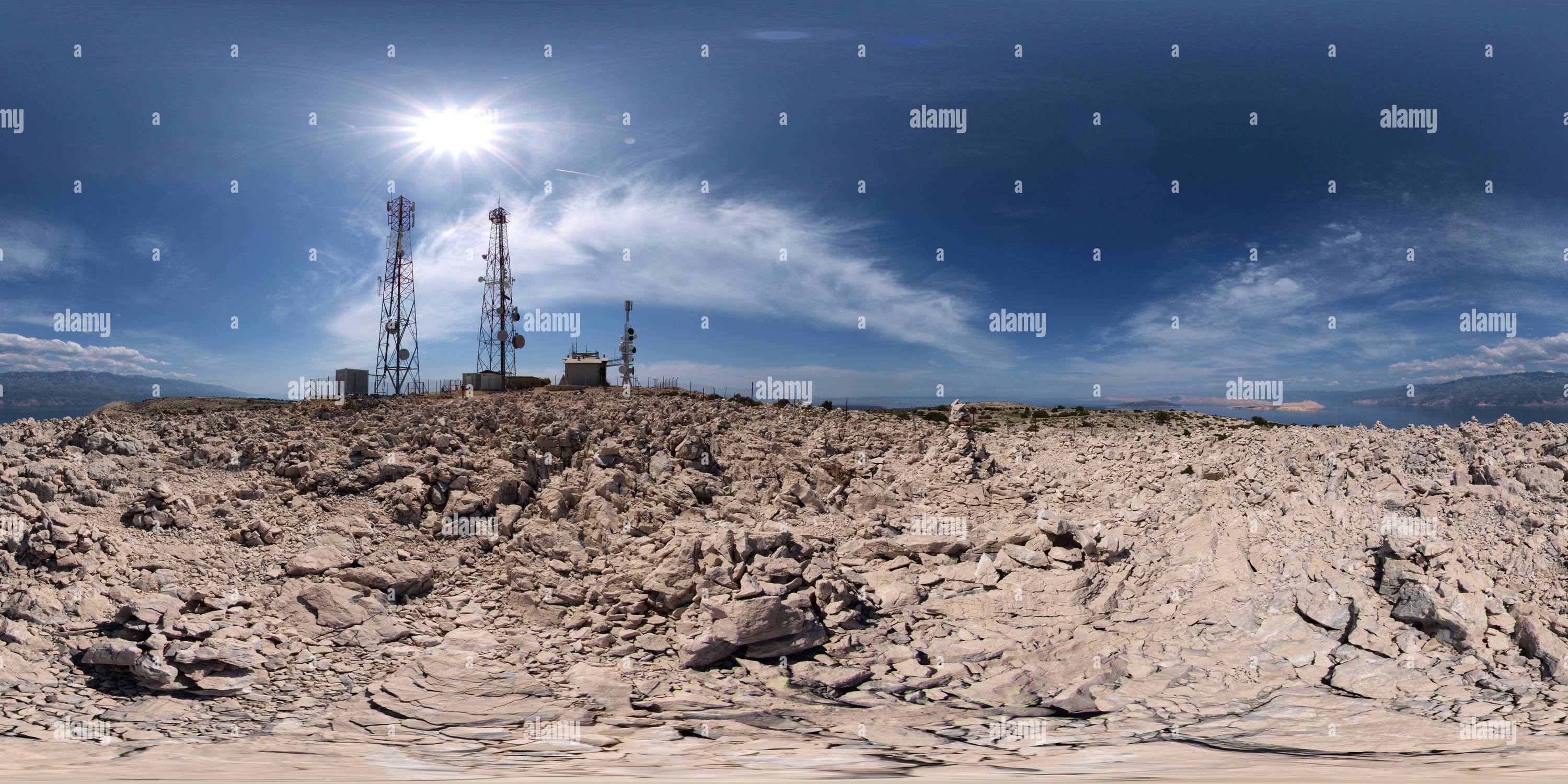 360° view of Peak Kamenjak on island of Rab - Alamy