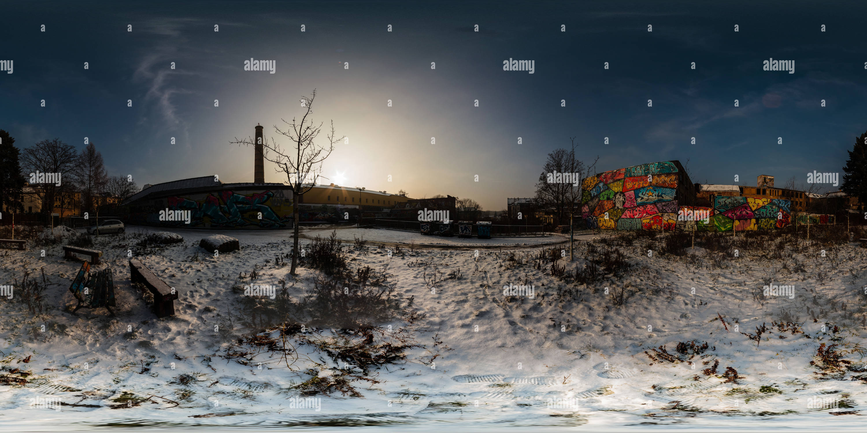 360° view of Wall of Fame Connewitz - Alamy