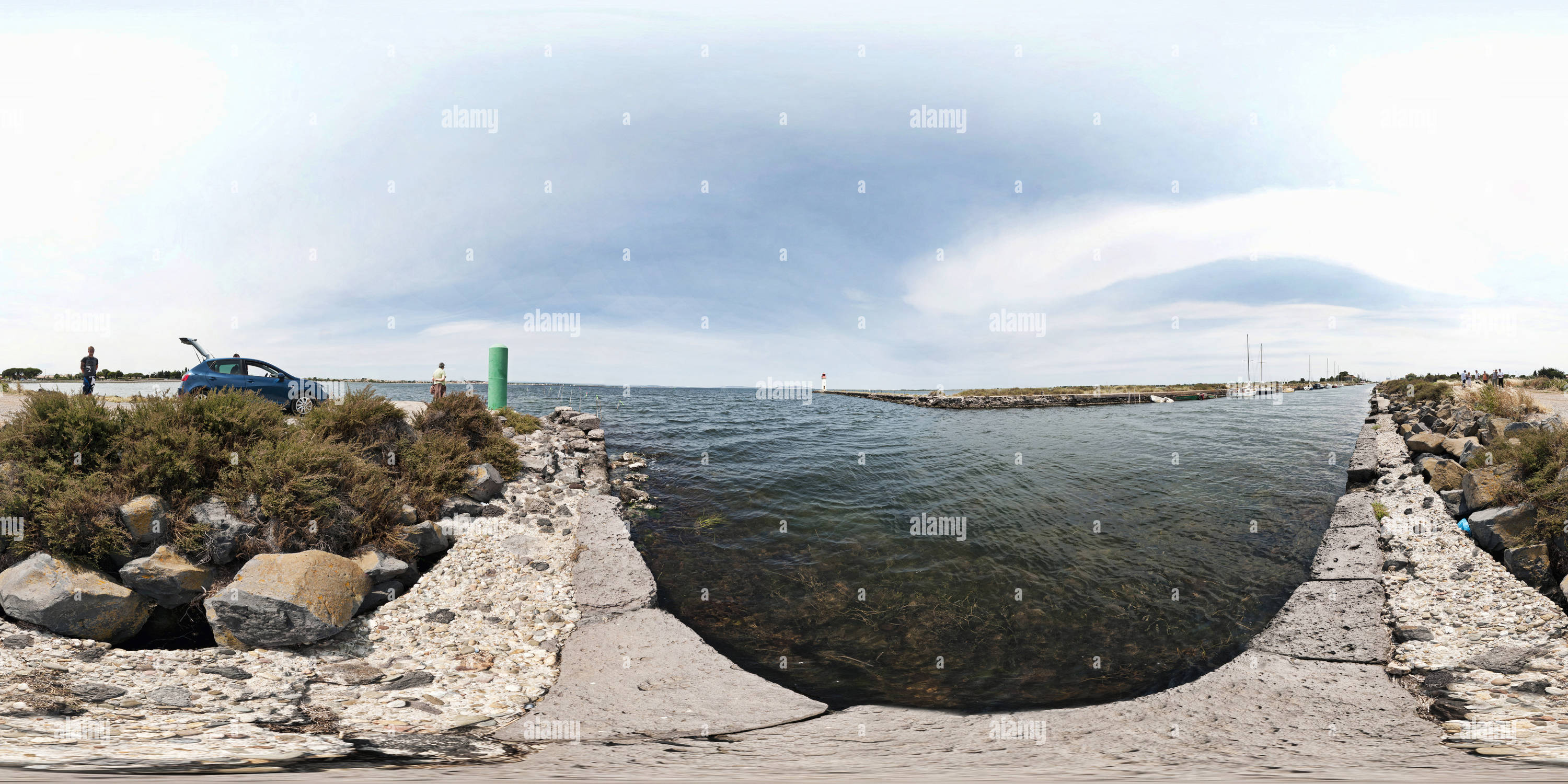 360° view of Agde, étang de Thau - Canal du Midi - Occitanie, France ...