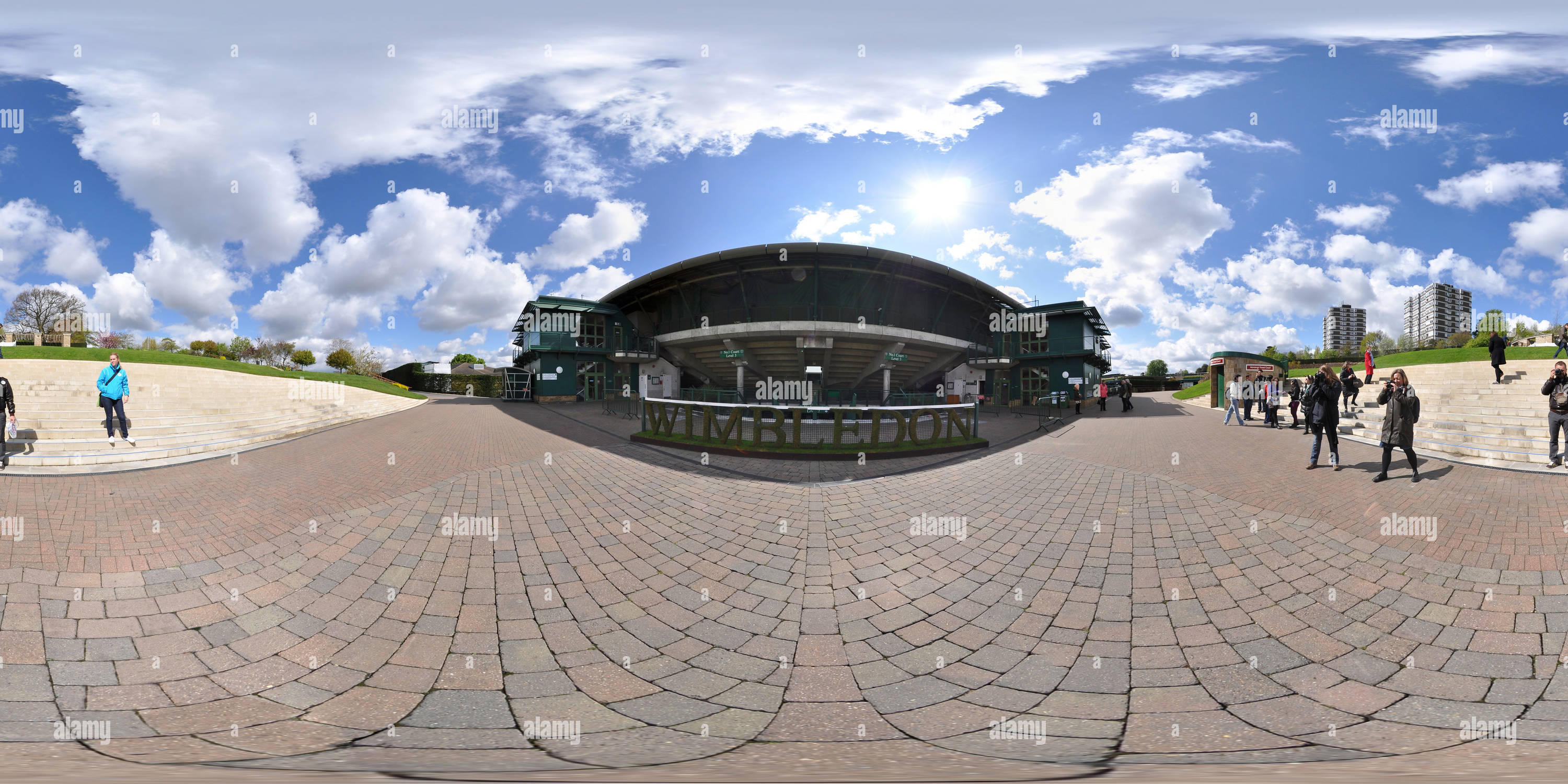 360° view of Wimbledon Tennis Court, in front of Court No.1 - Alamy