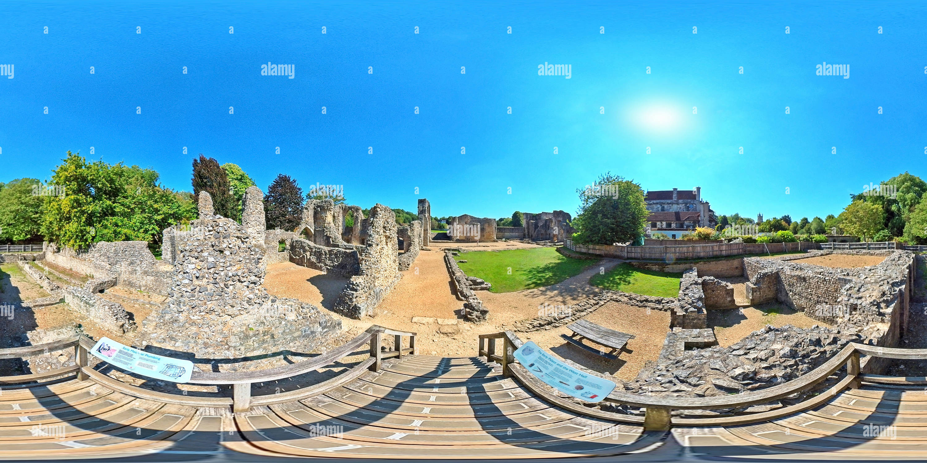 360° view of Wolvesey Castle (Old Bishop's palace) in Winchester ...