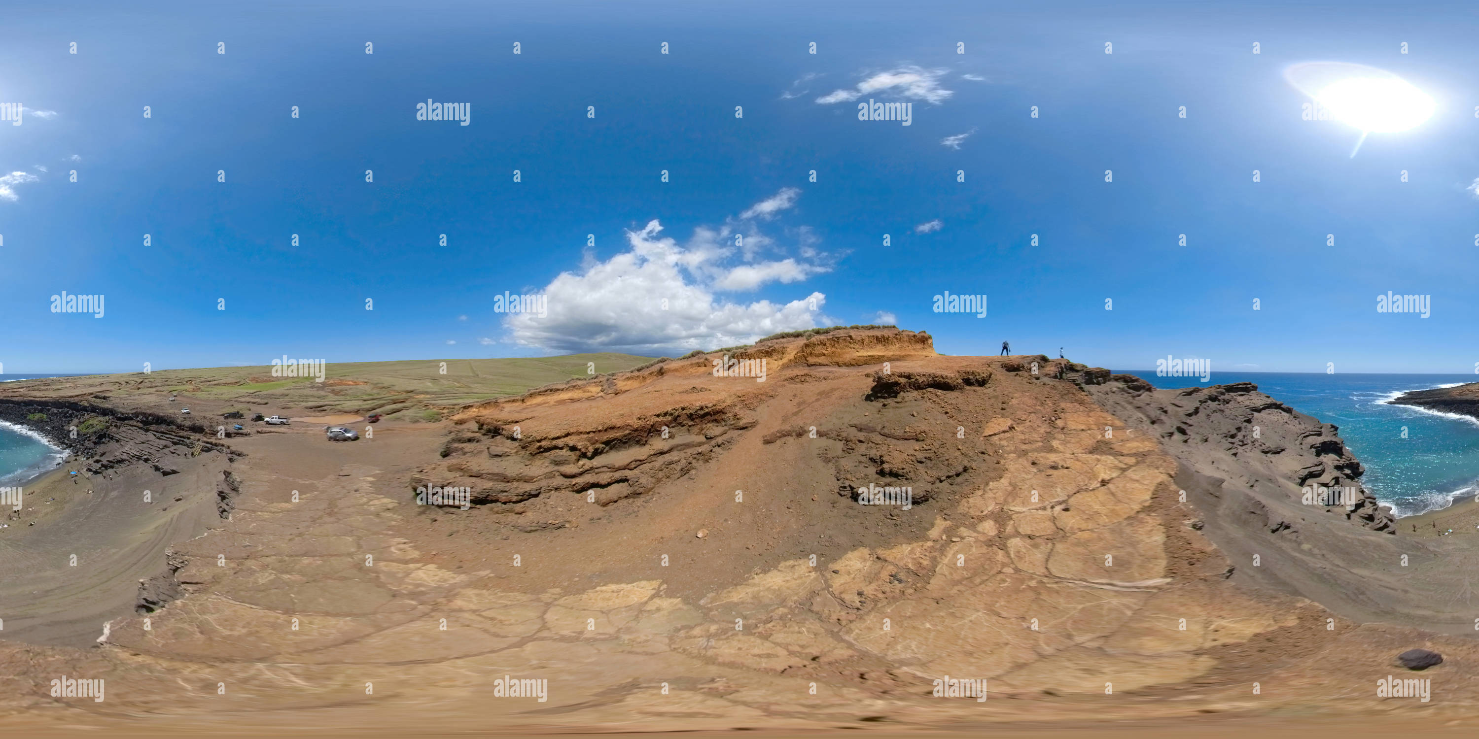 360° view of Papakōlea Green Sand Beach, Big Island Hawaii - Alamy