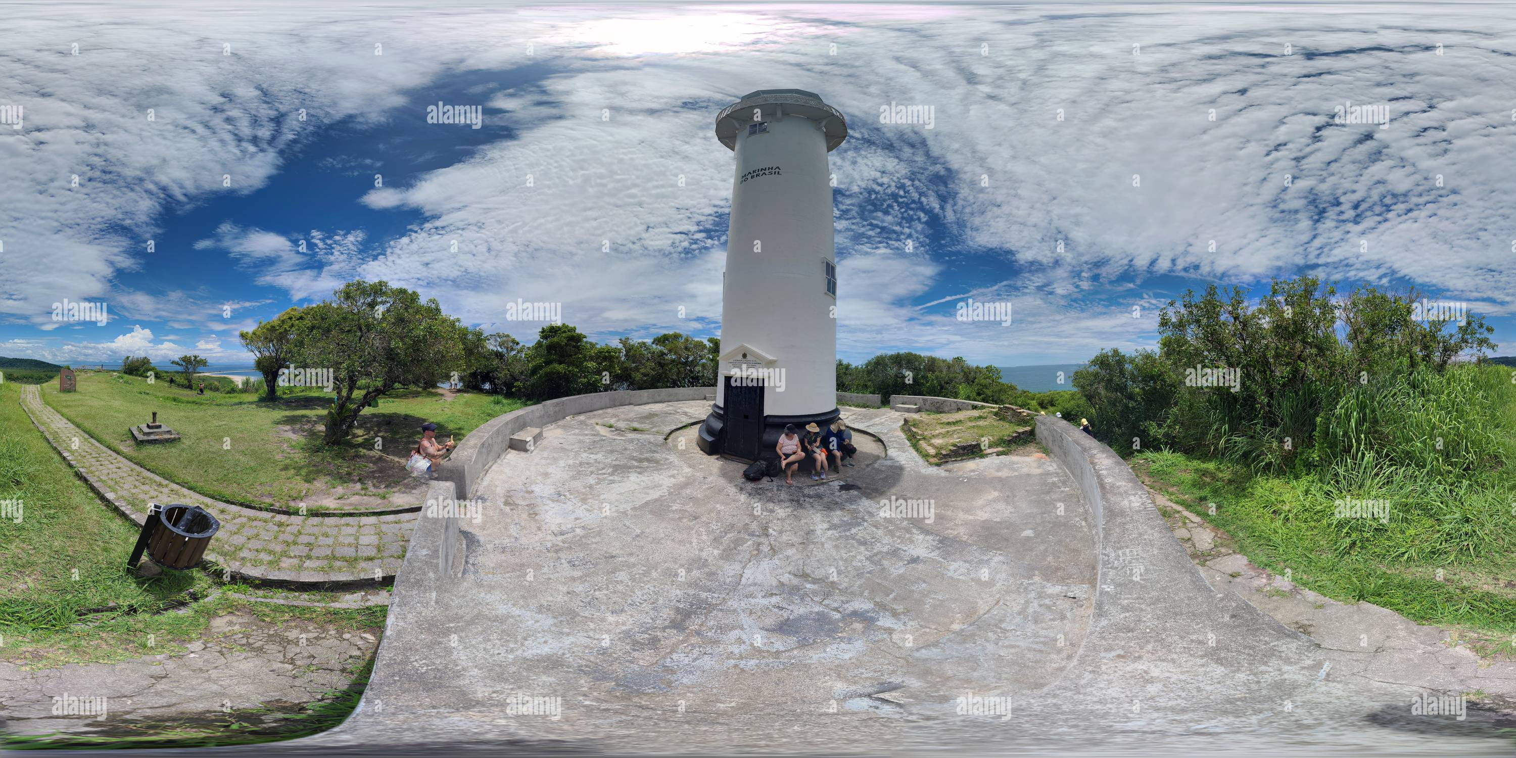 360° view of Conchas Lighthouse on Ilha do Mel - Alamy