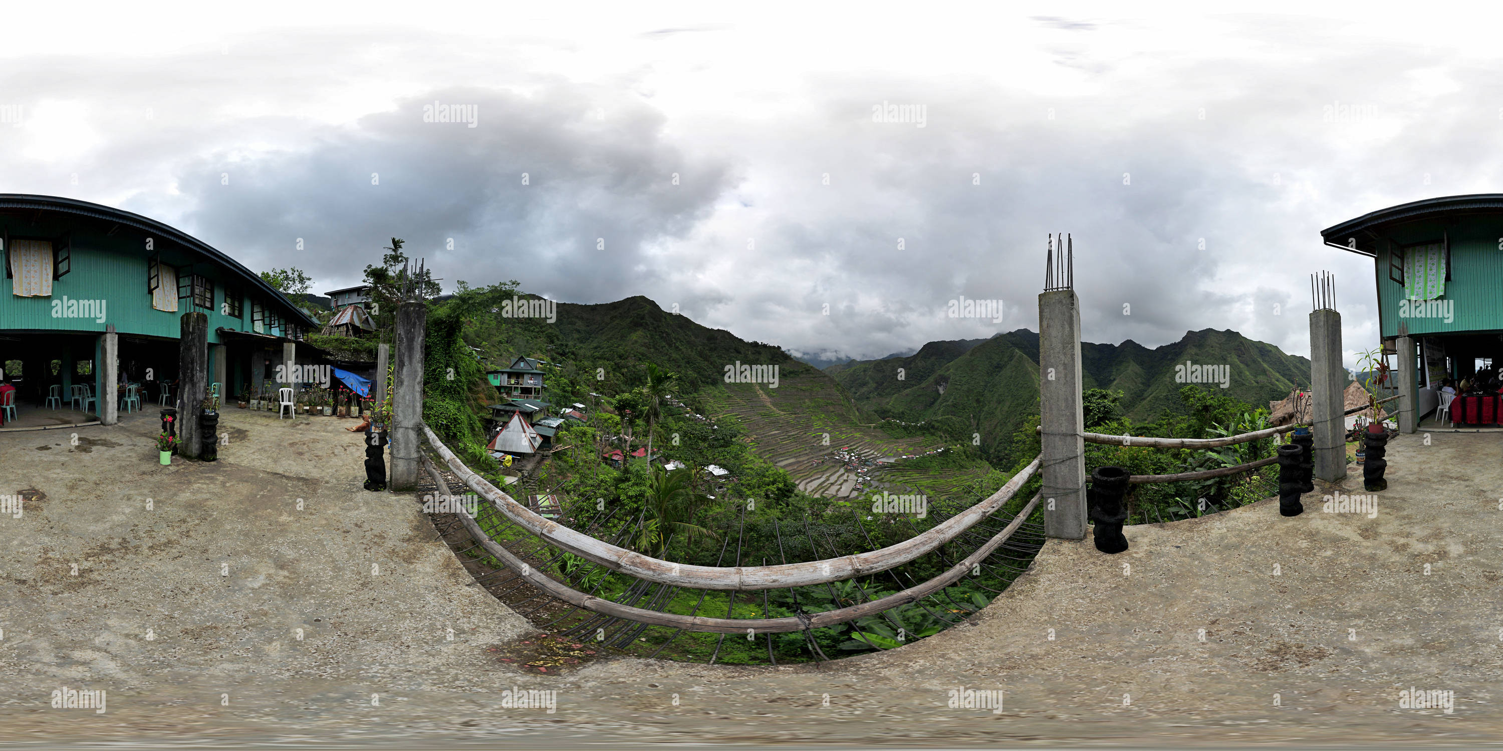 360° view of The View Deck at Simon's Inn, Batad - Alamy