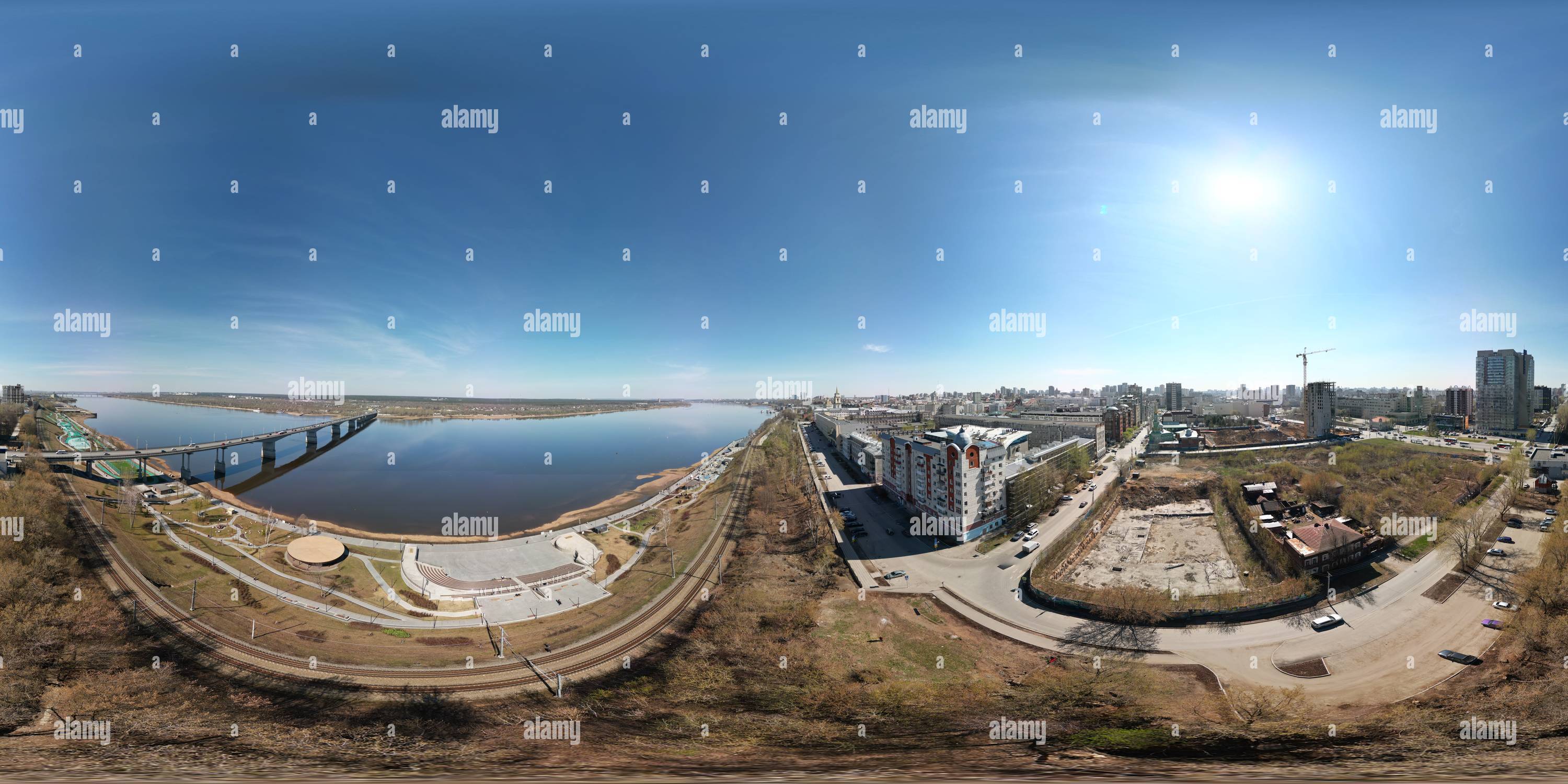 360° view of Panorama of Perm and the Kama River - Alamy