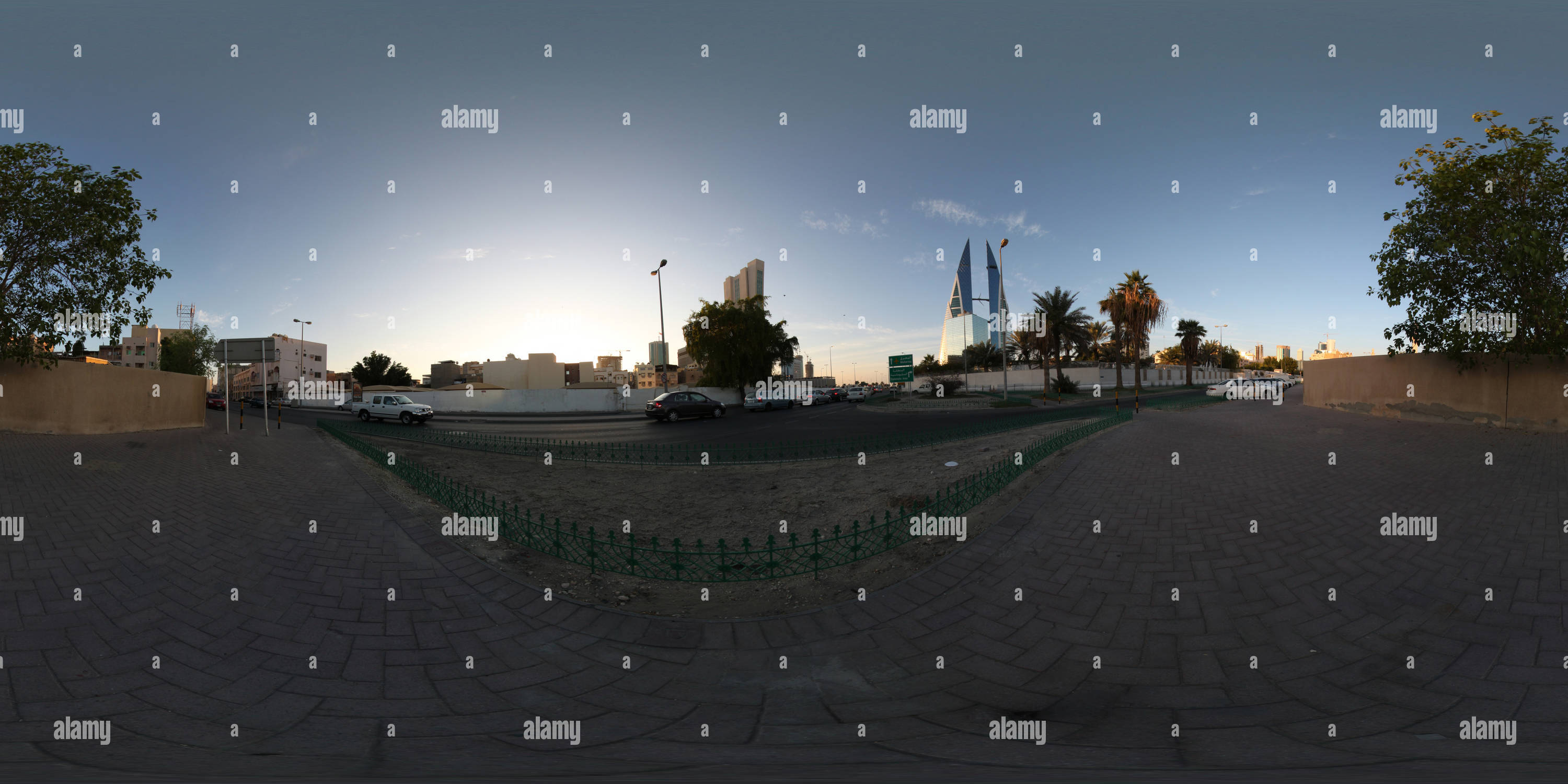 360° view of WTC Towers Bahrain - Alamy