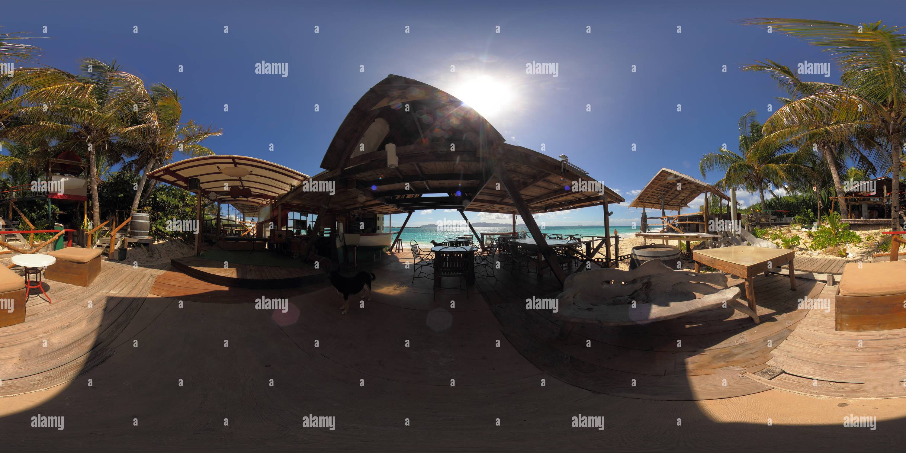 360° view of Beach Bar -- Anguilla - Alamy