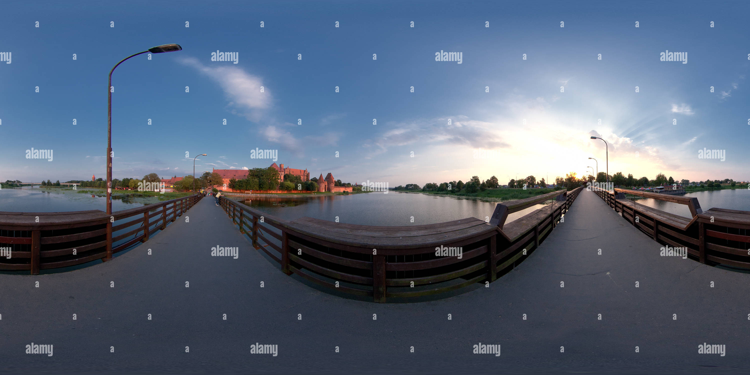 360° view of Malbork , view from the bridge on Nogat river - Alamy