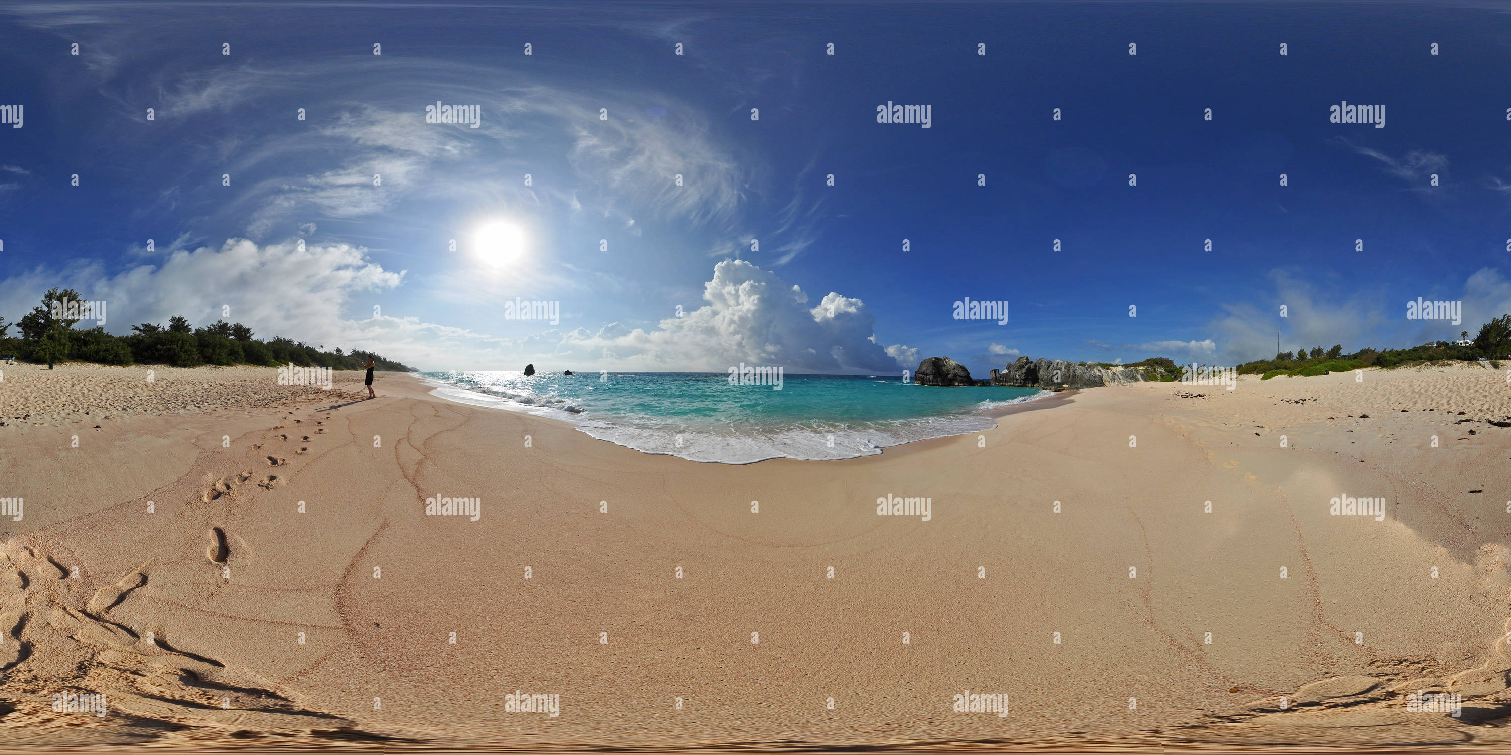 360° view of Bermuda - Warwick Long Bay - Alamy