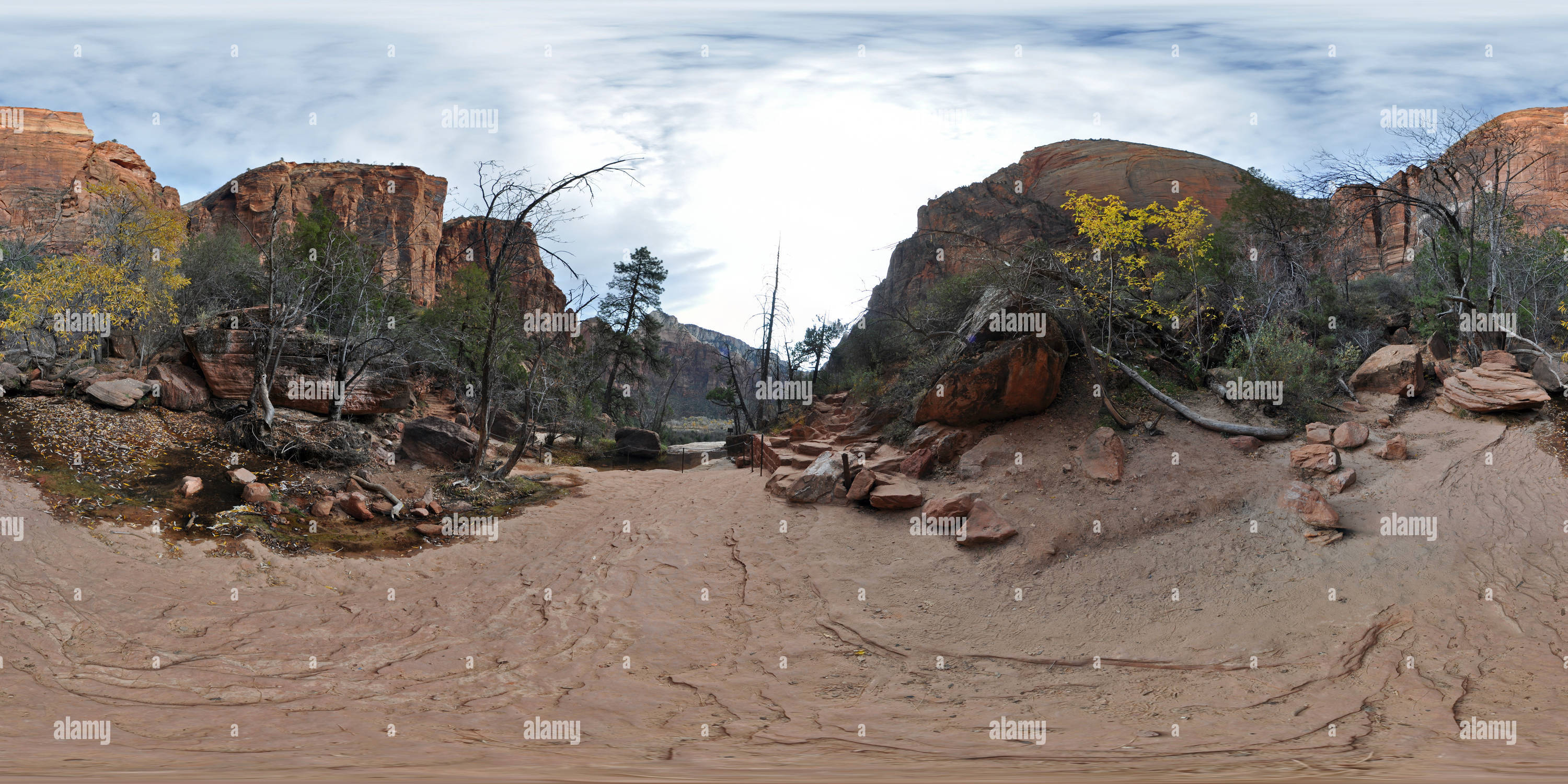 360° view of Zion Middle Emerald Pool - Alamy