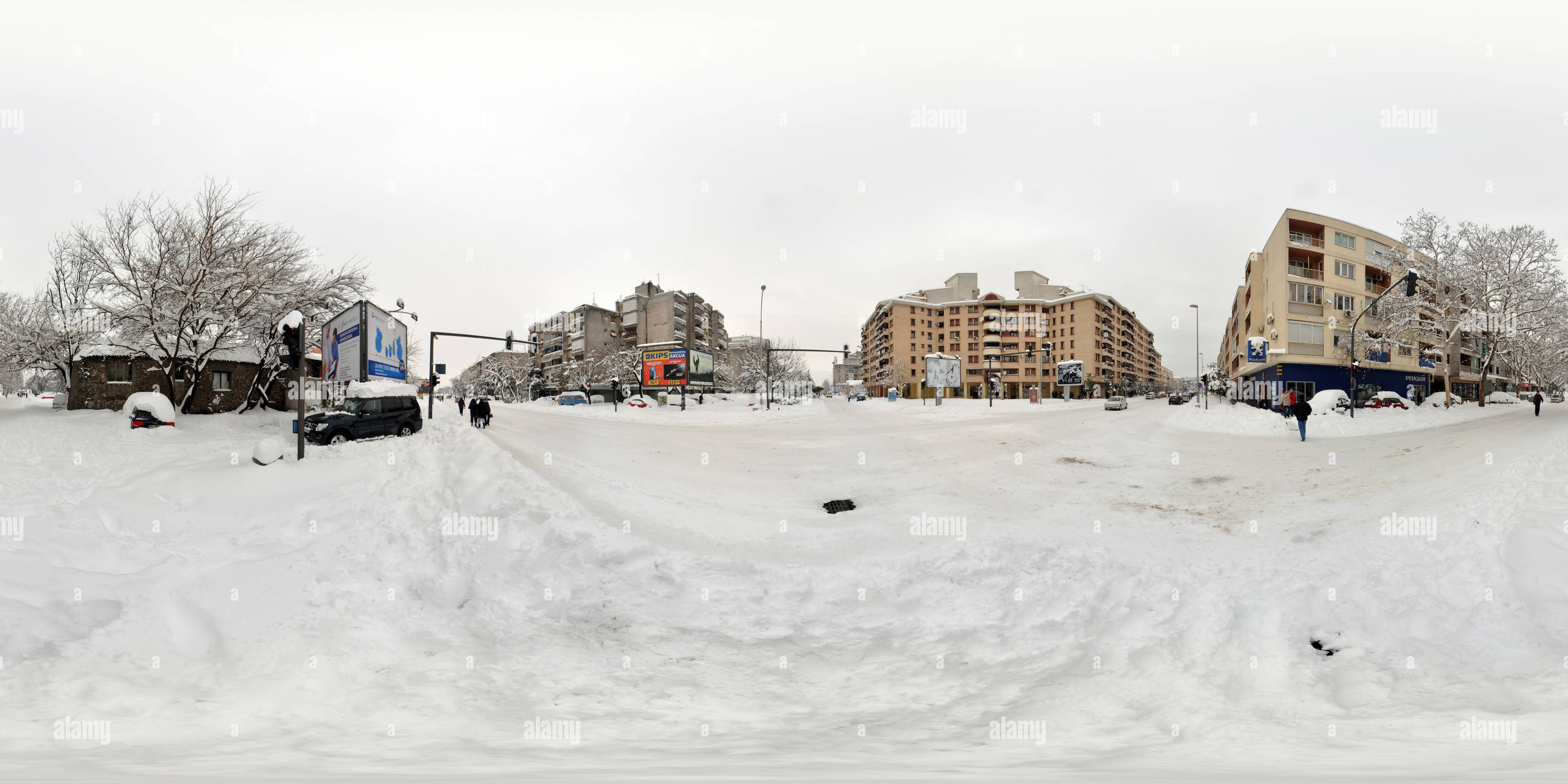 360° view of Podgorica In February Under Snow - Alamy