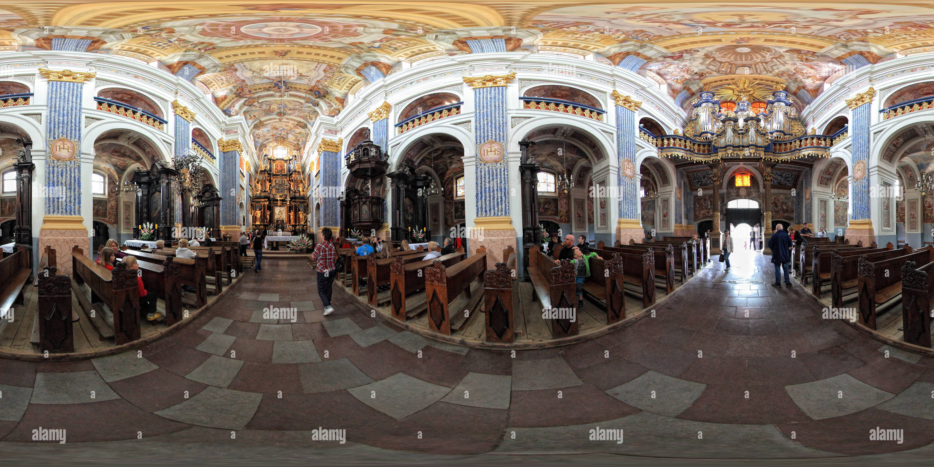 360° view of Sancturay of Virgin Mary , Swieta Lipka - Alamy
