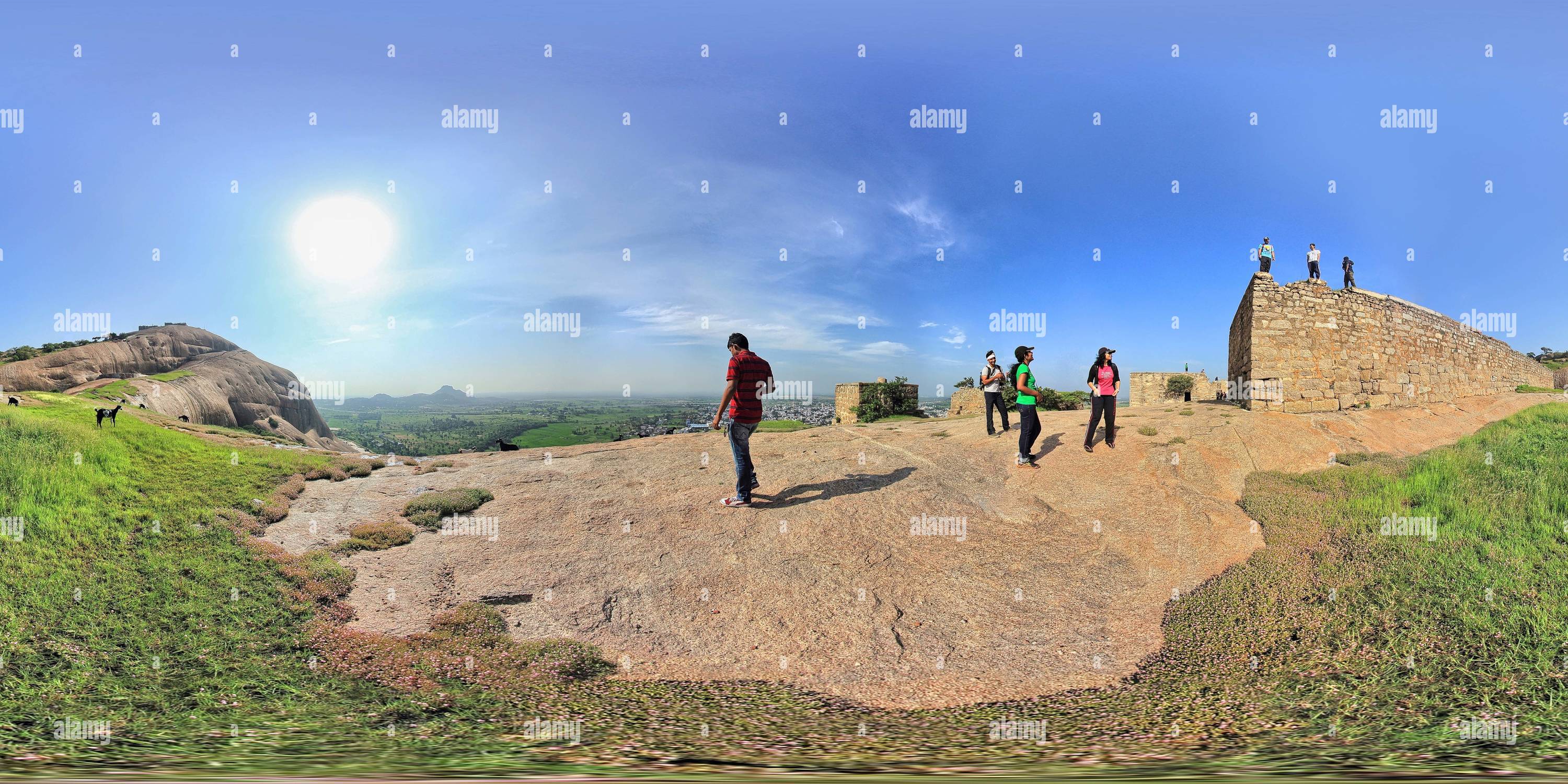 360° view of Bhongir Fort with HATS - Alamy