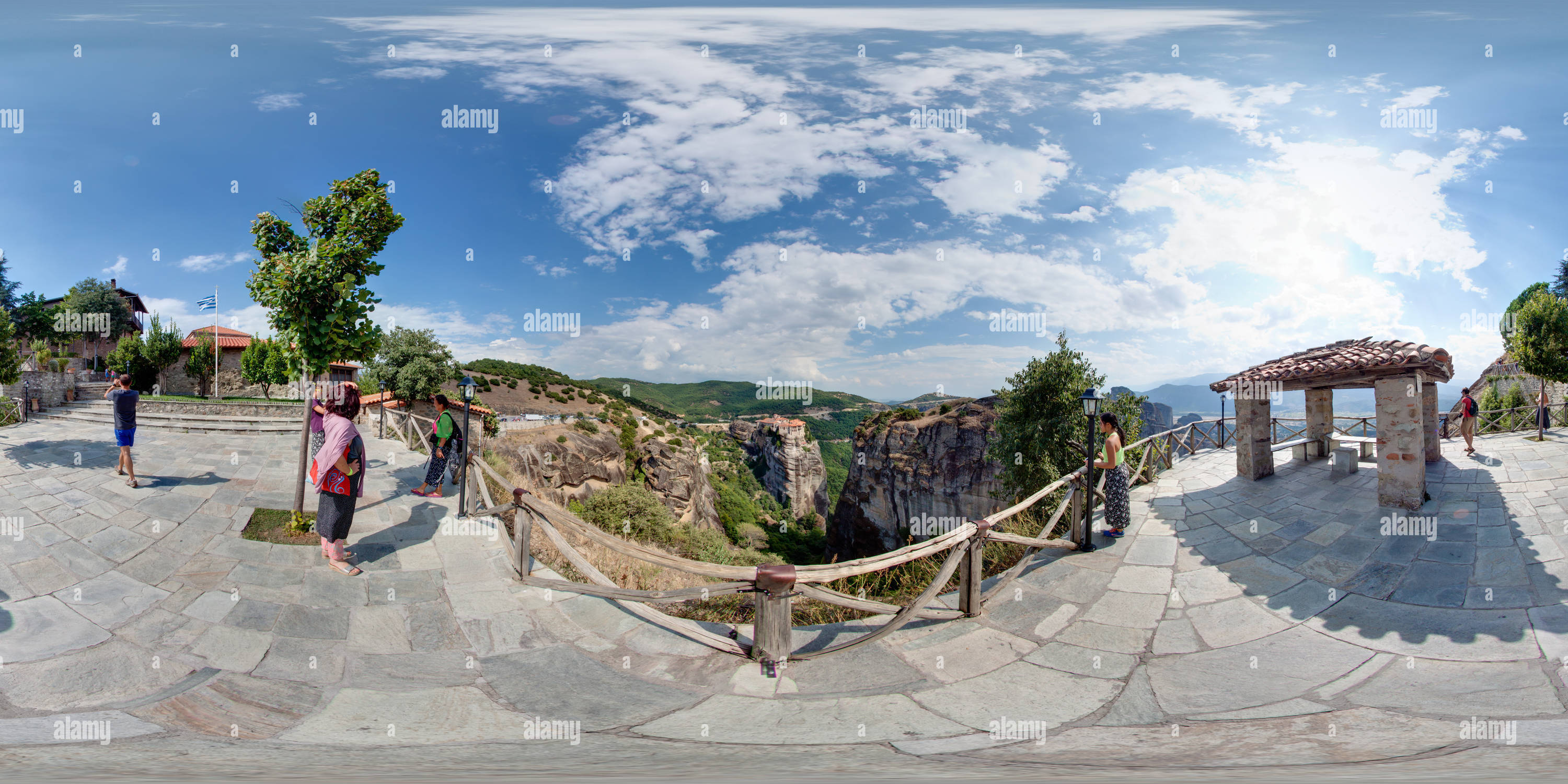 360° view of Meteora - Monastery of the Great Meteoron 1 - Alamy