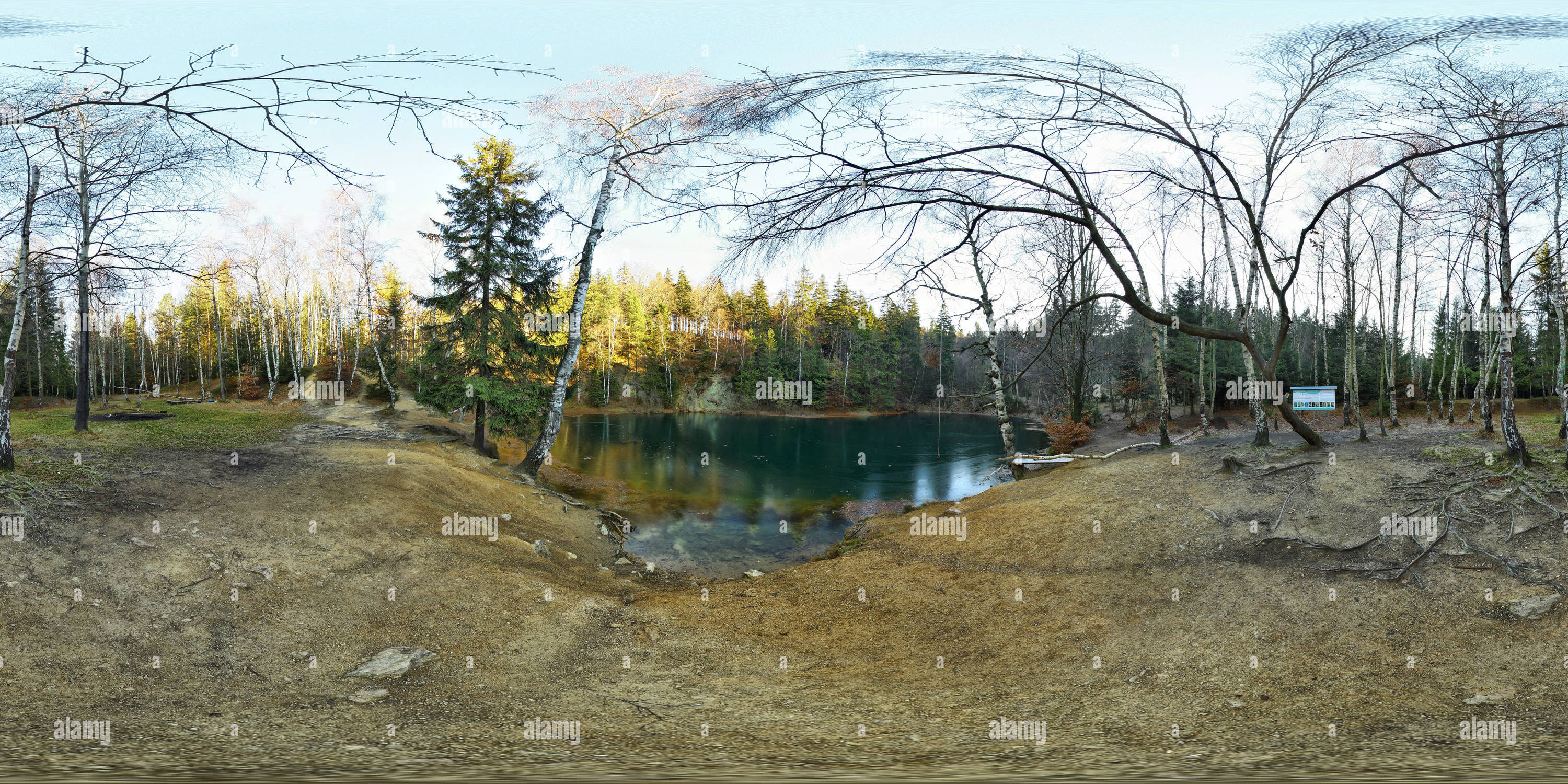 360° view of Colourful lakelets.Azure lake - Alamy