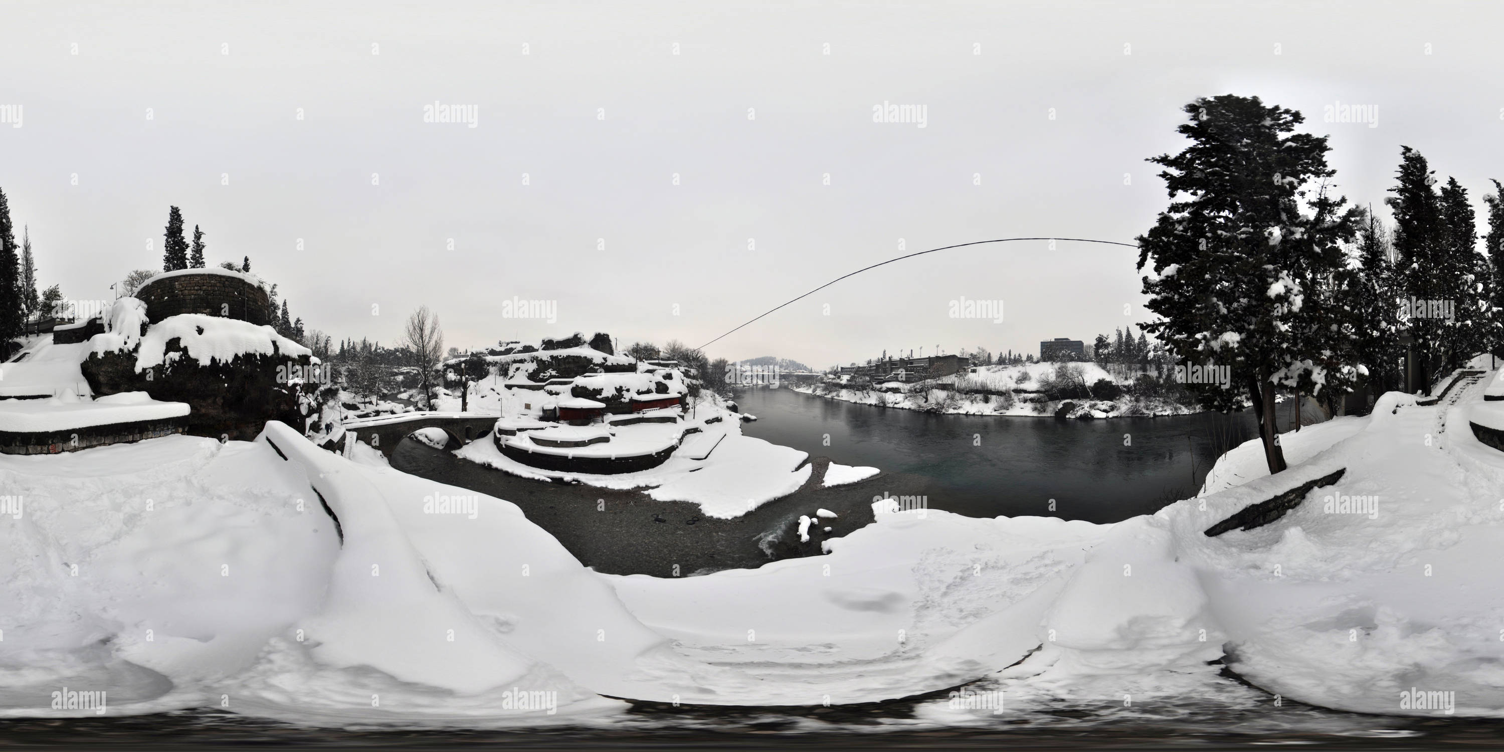 360° view of Skaline Under Snow - Podgorica In February 2012 - Alamy