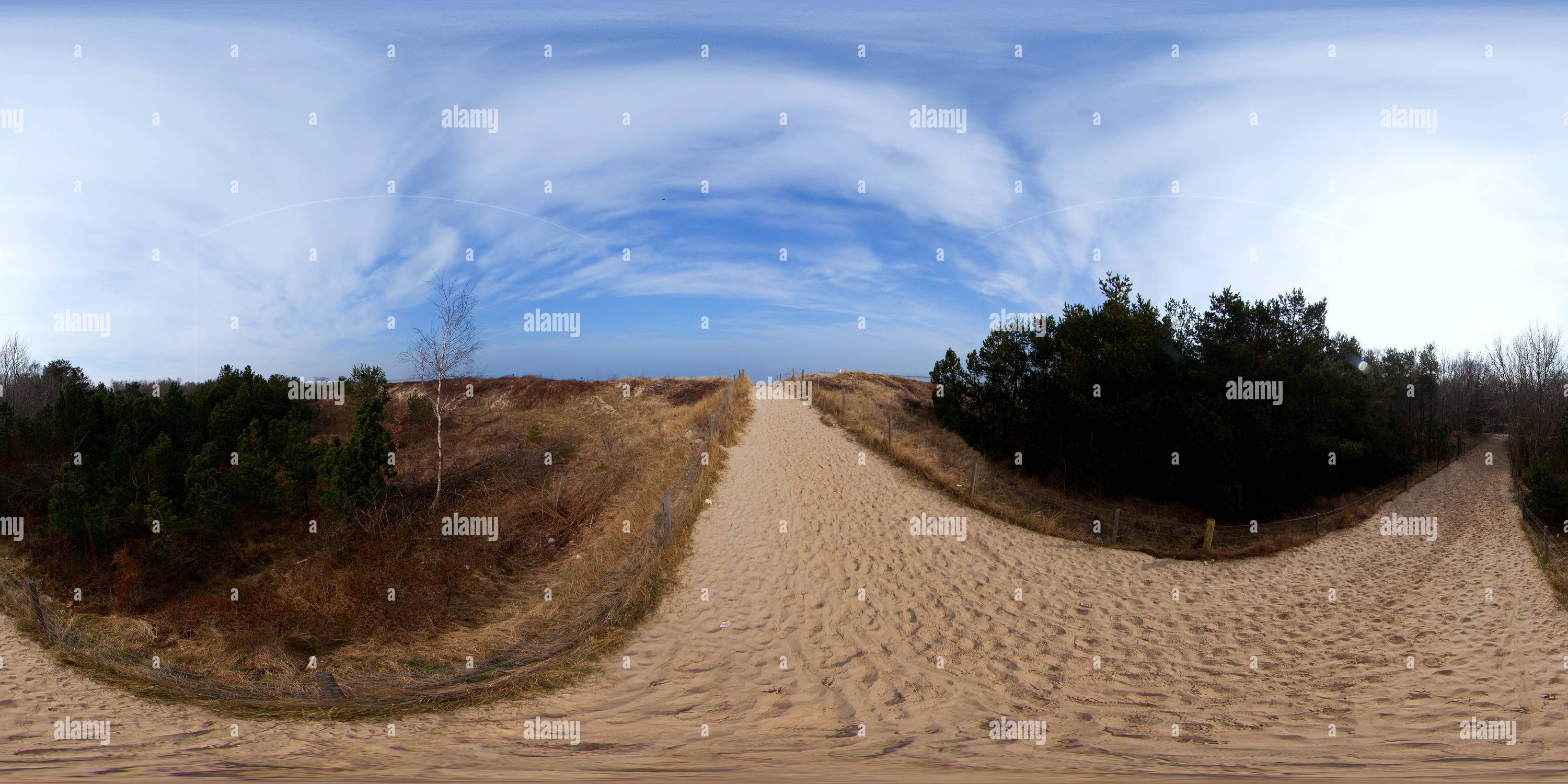 360° view of Spring on the beach - Alamy