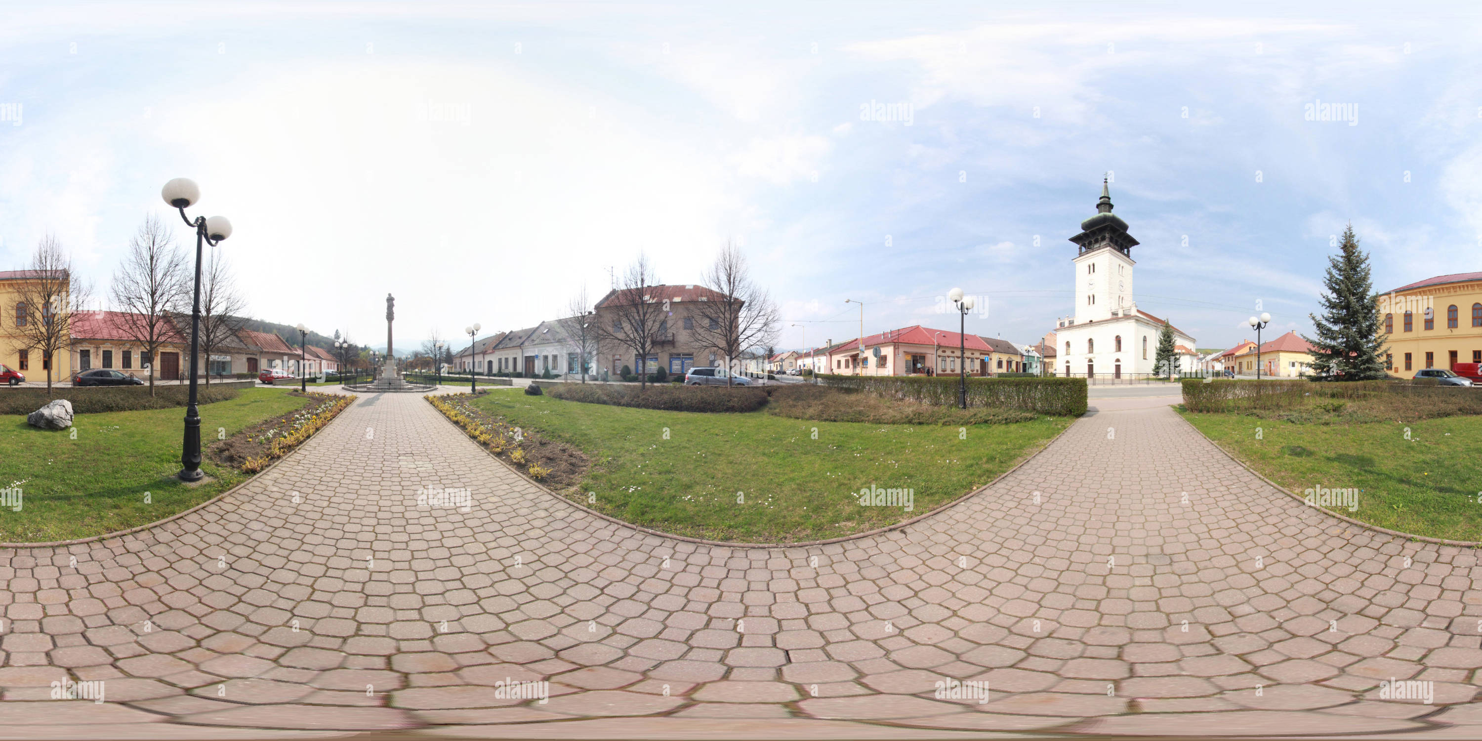 360° view of Medzev, Mariánske námestie - Alamy
