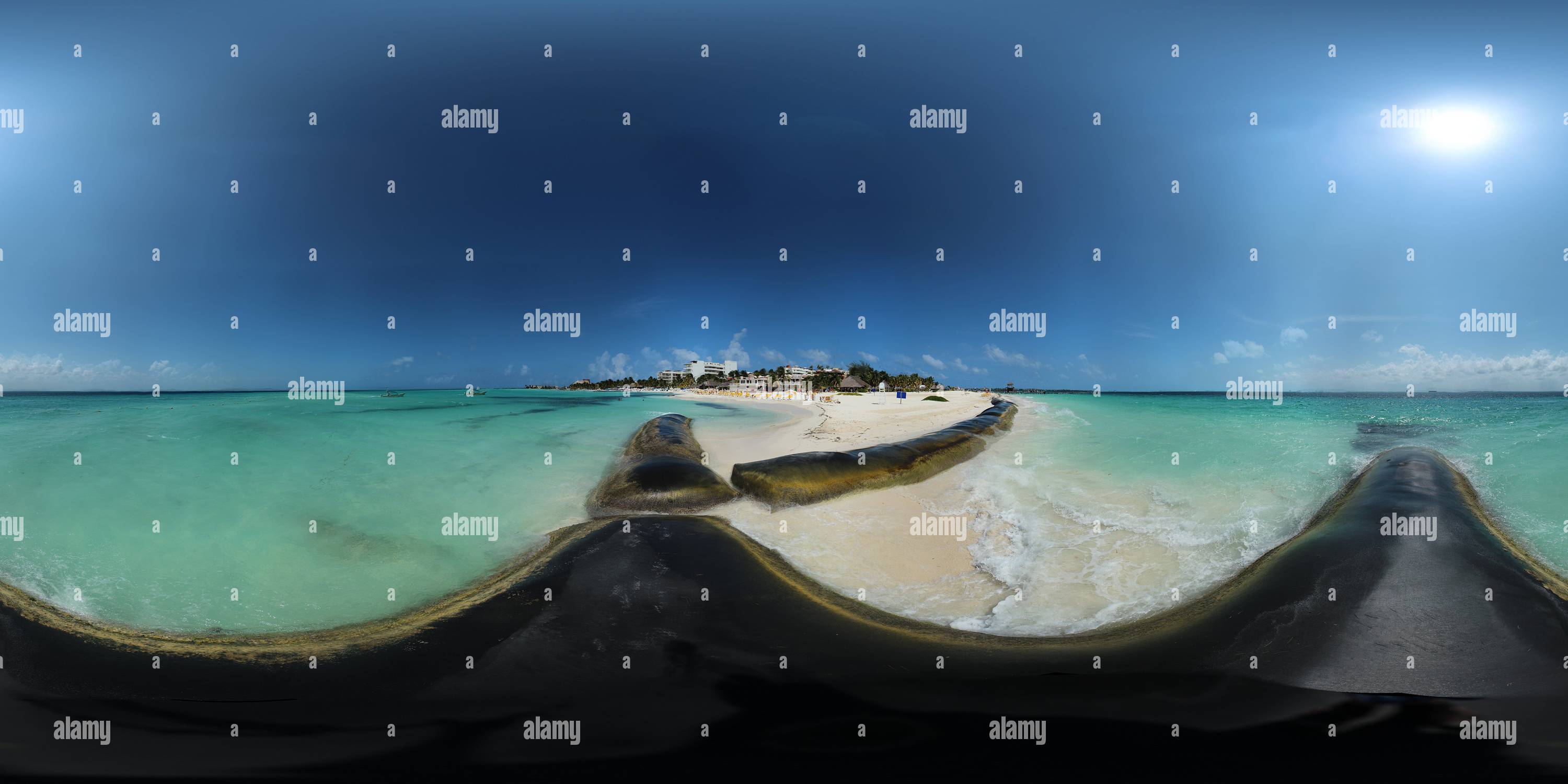 360° view of Playa Isla Mujeres - Alamy