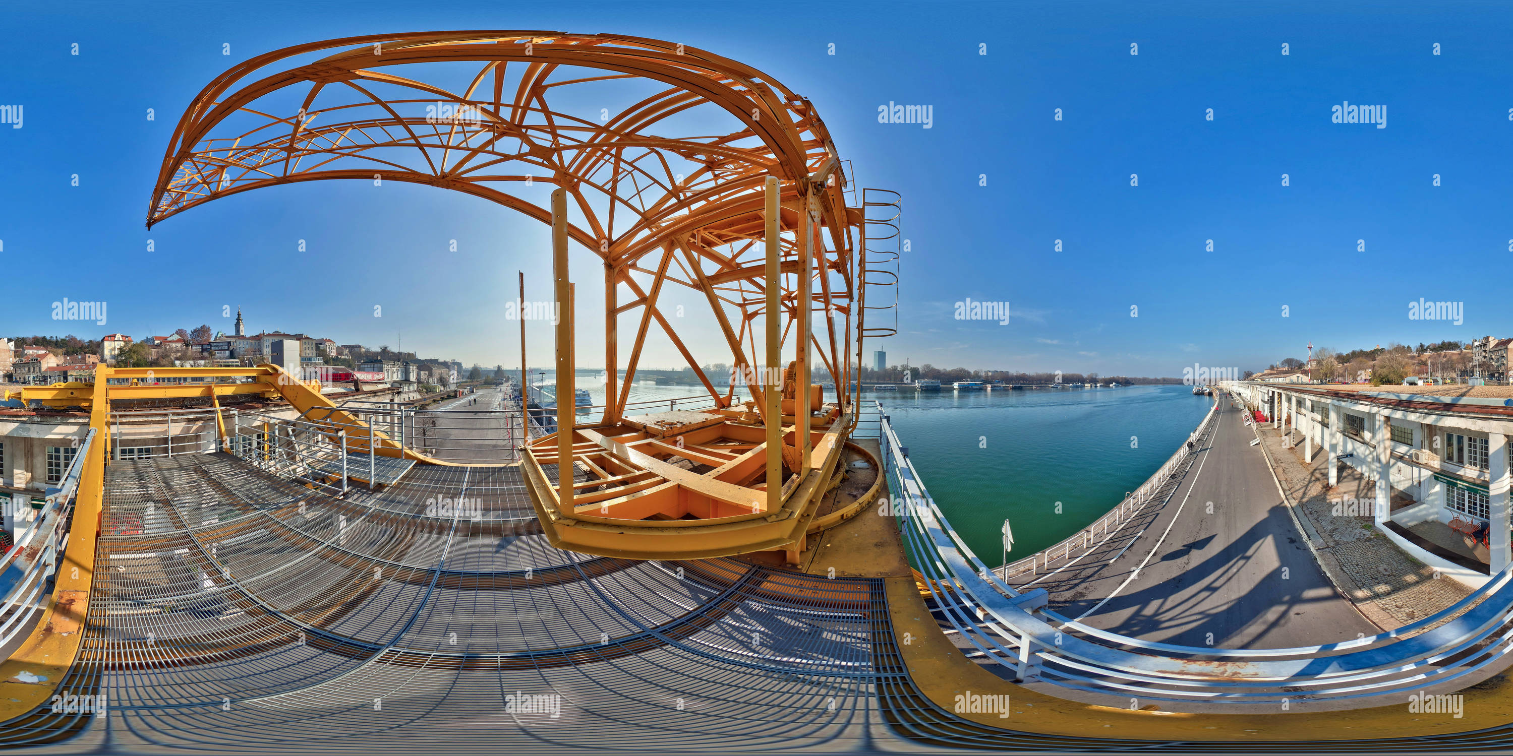 360° view of Savsko Pristaniste Beograd - Alamy