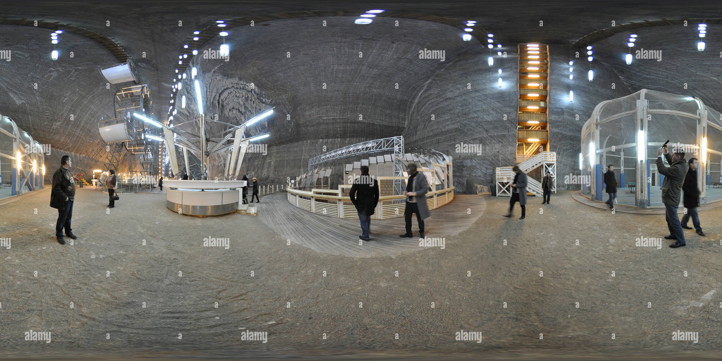 360° view of Salina Turda, Saltmine 2 - Alamy