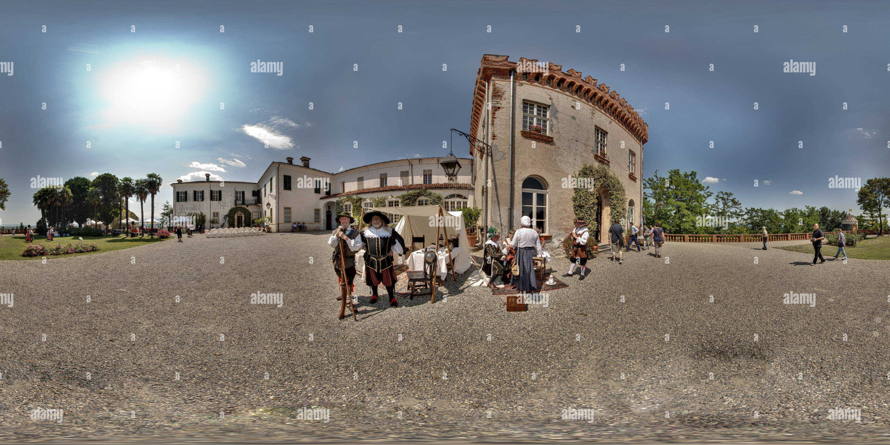 360° view of Castellamonte Castle, «Festa barocca per Amedeo» - Alamy