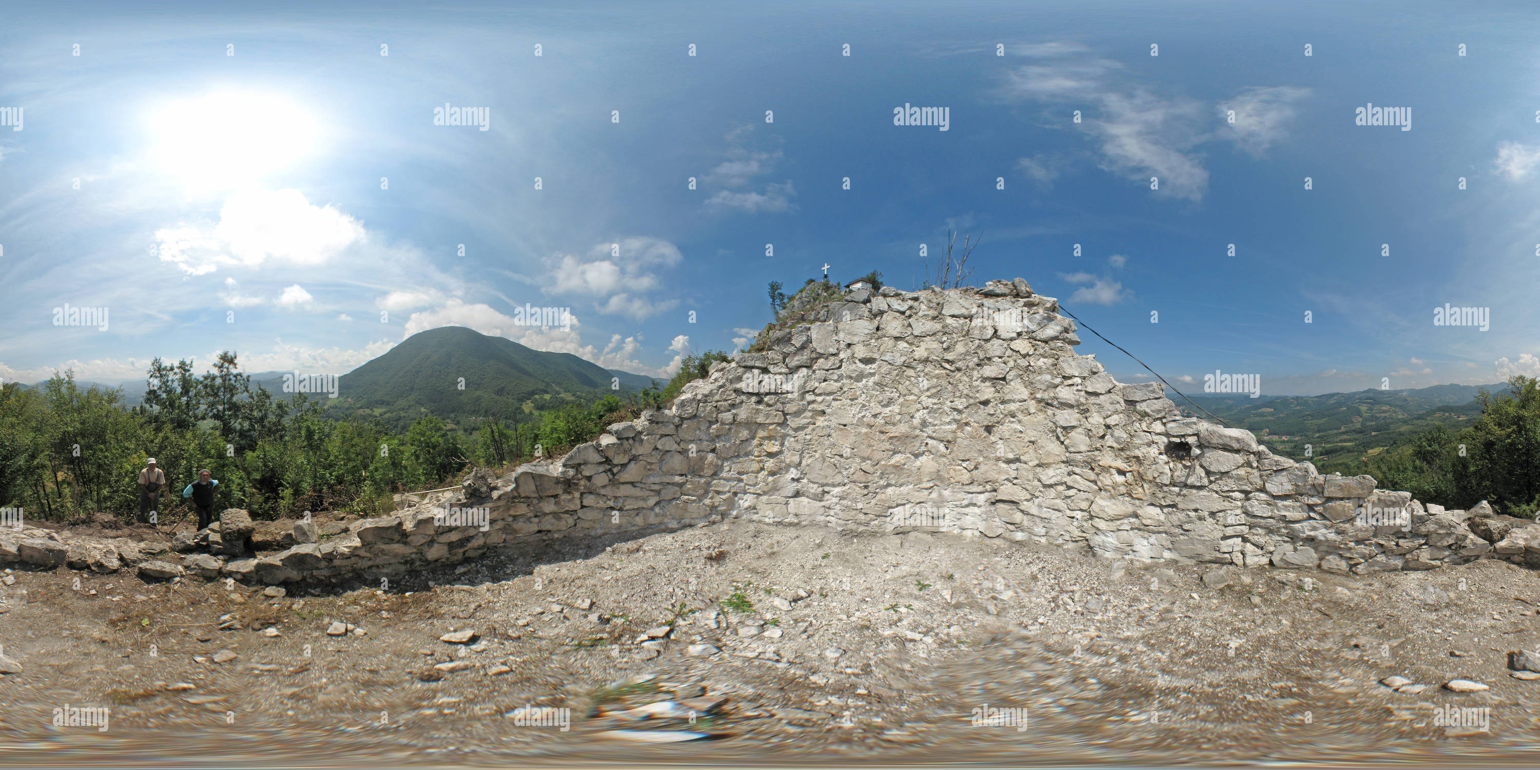 360° view of Ivanjica - Tower Ruins at Gradina - Alamy