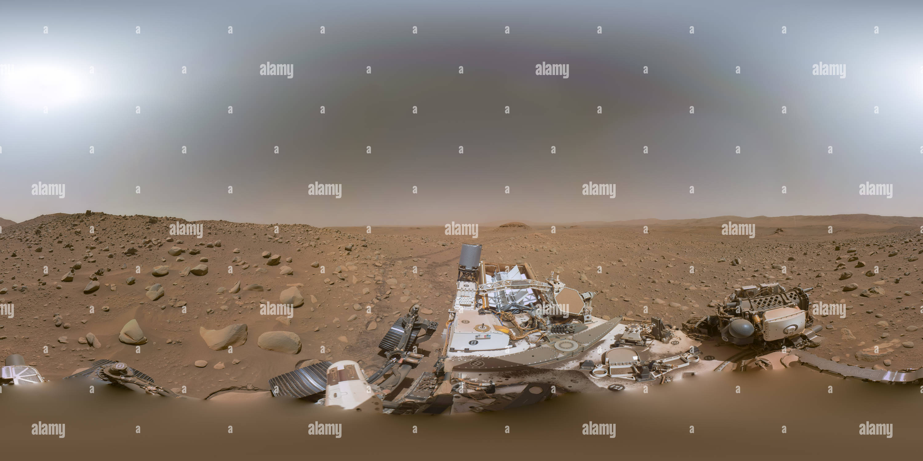 360° view of Marsrover Perseverance Navcam Sol 755 - Alamy