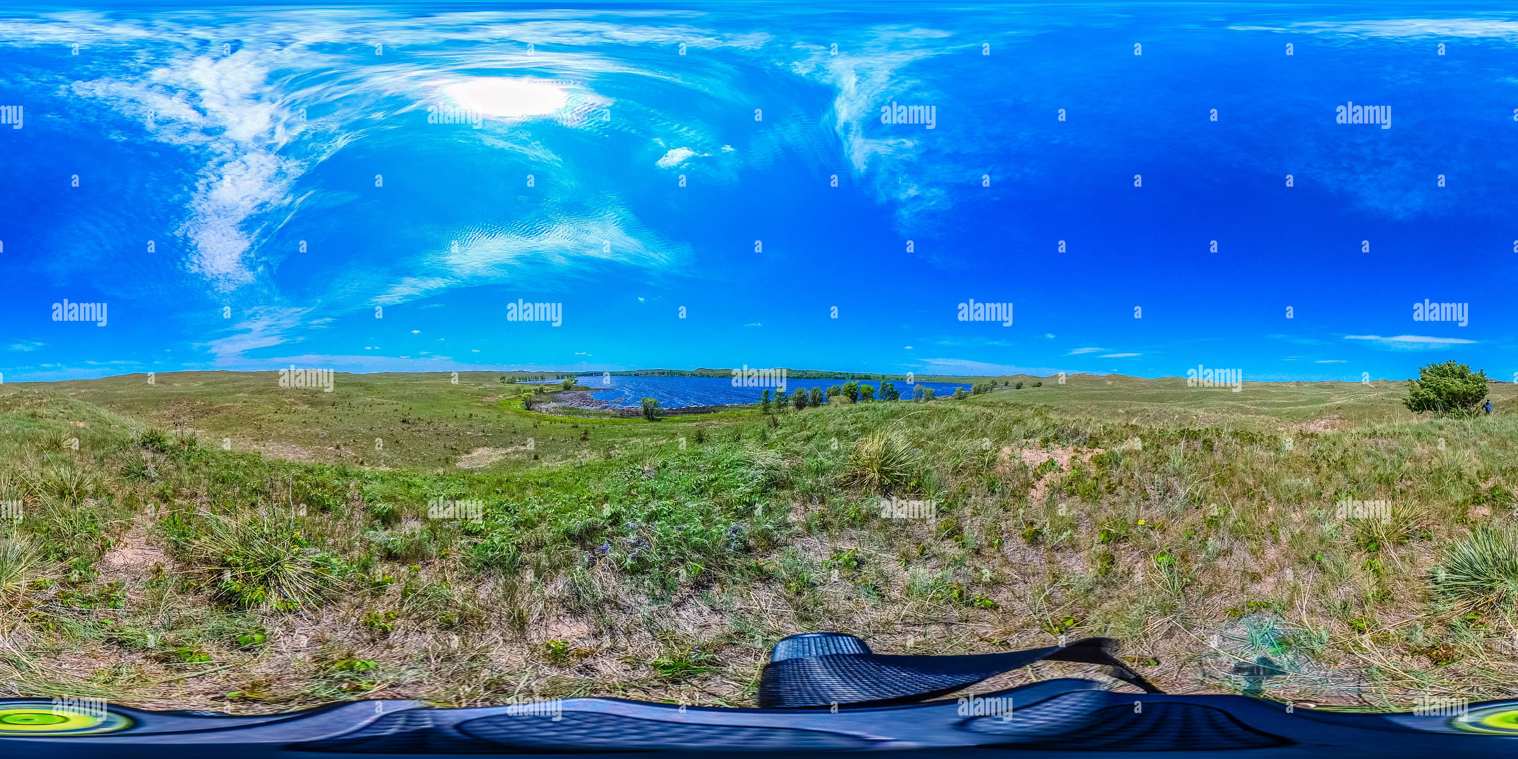 360° view of Overlooking Shell Lake, Gordon Nebraska - Alamy