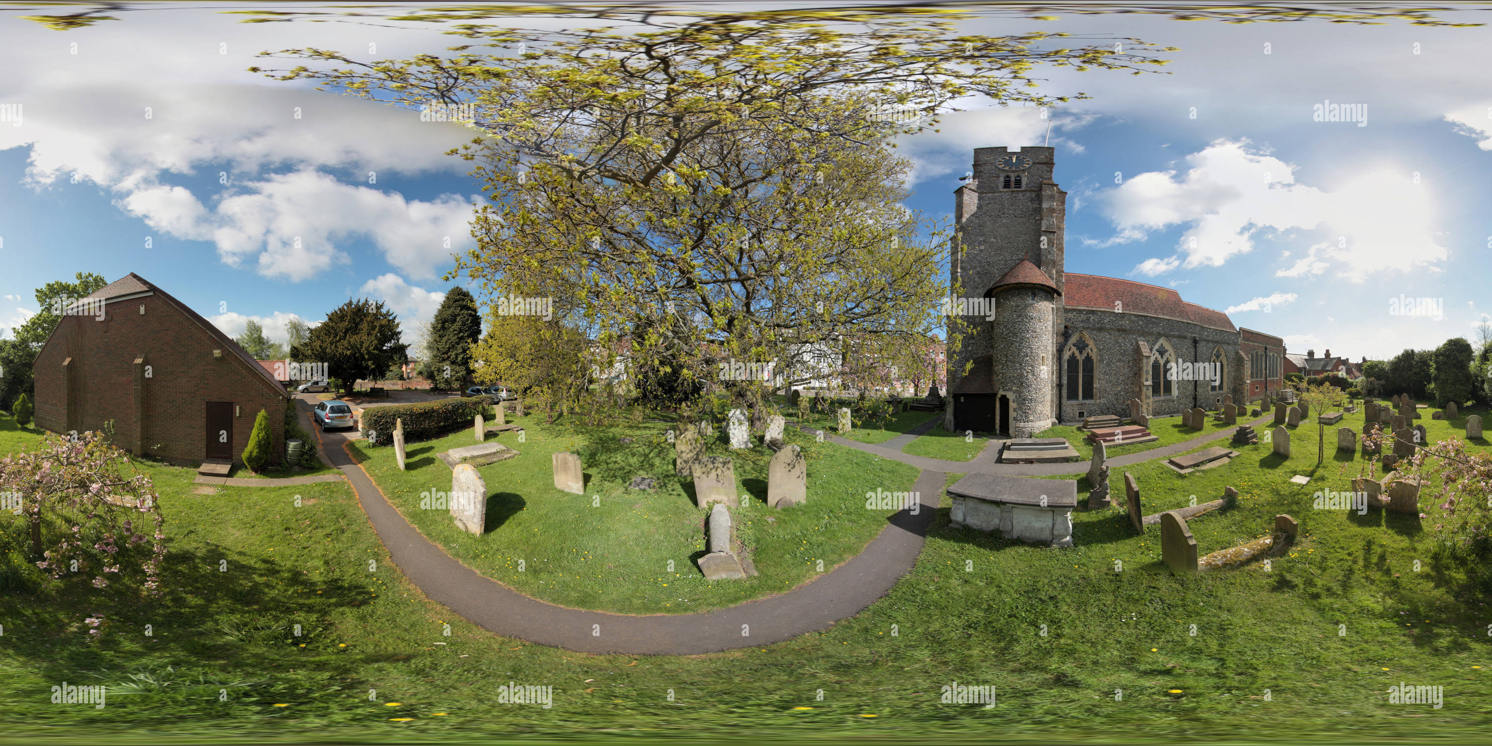 360° view of St Dunstan parish and Churchyard in Canterbury - Alamy