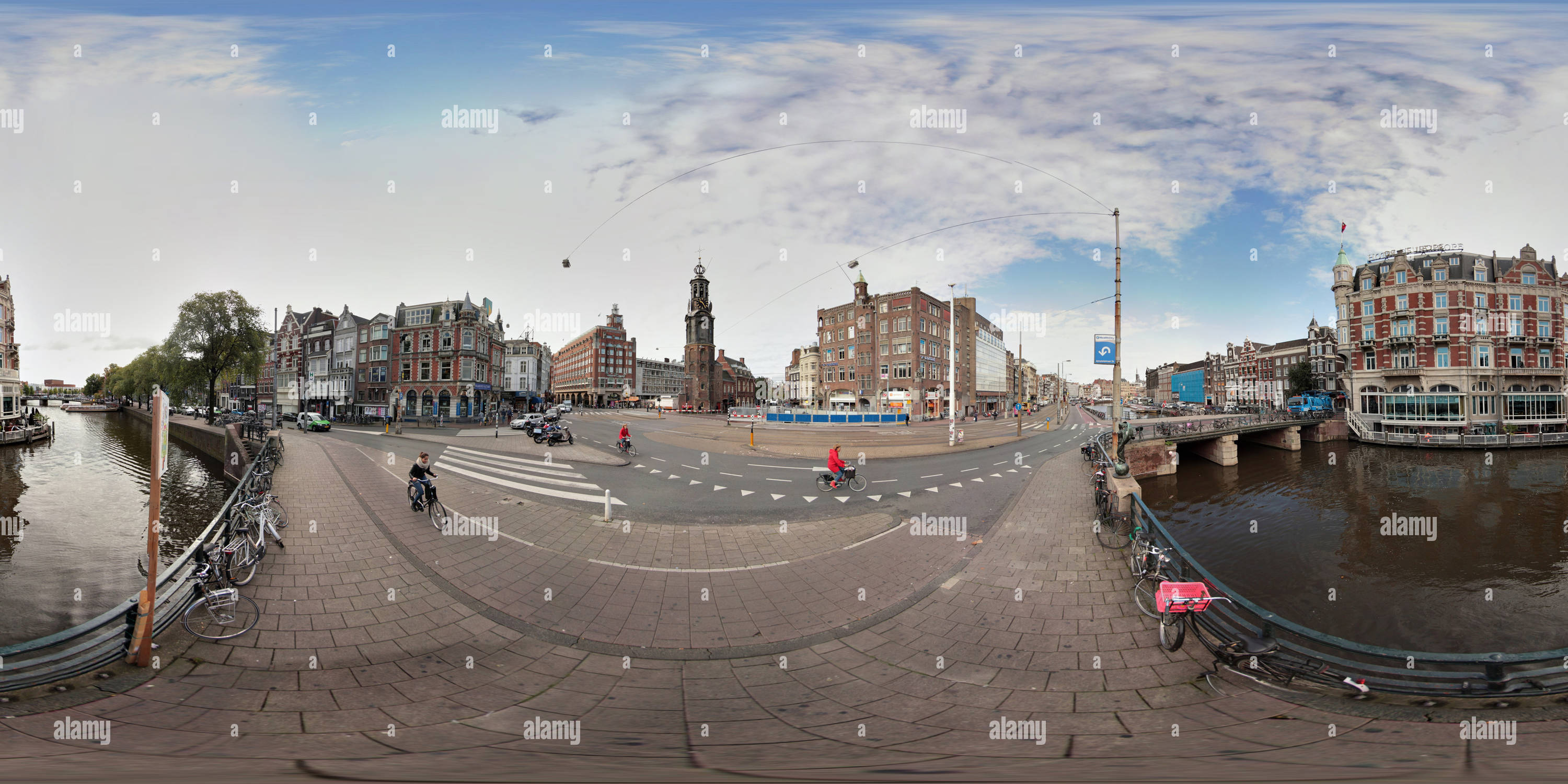 360° view of Amsterdam street view Holland - Alamy